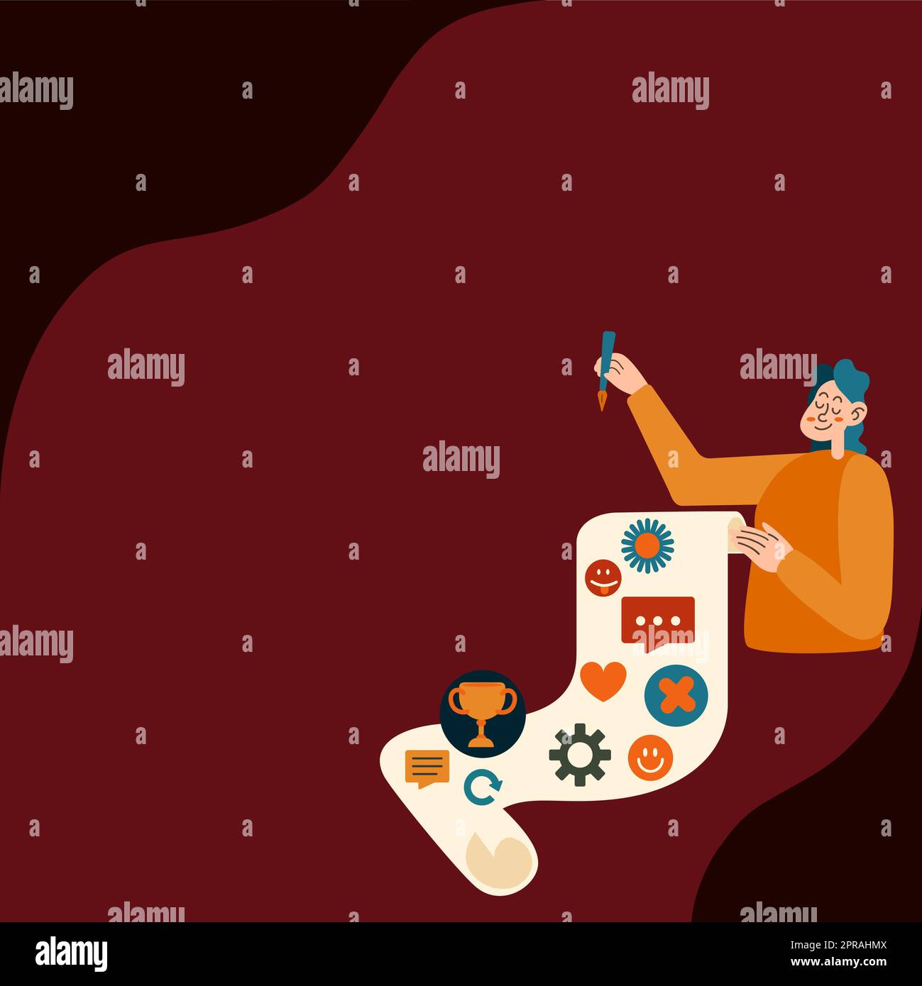 Lady Presenting Paper Showing Her Accomplishments Goals Project Ideas ...