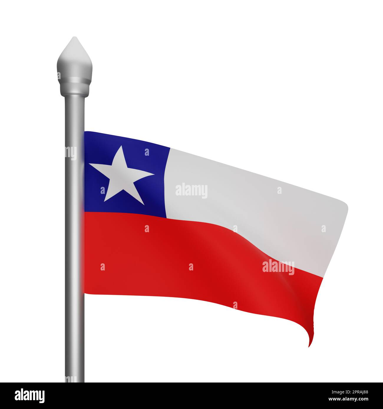 Chile 3d rendering flag Cut Out Stock Images & Pictures - Alamy