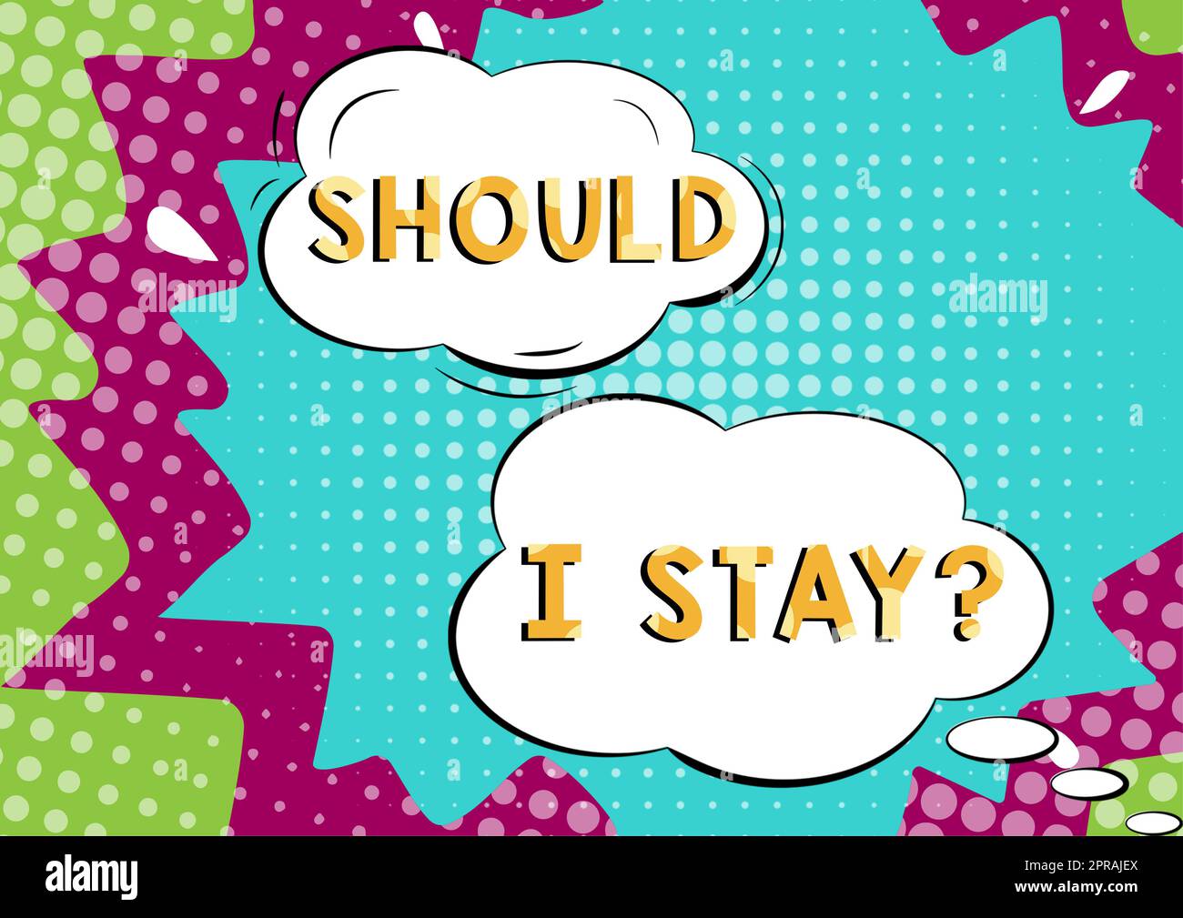 Text sign showing Should I Stay. Business approach Looking for reasons ...