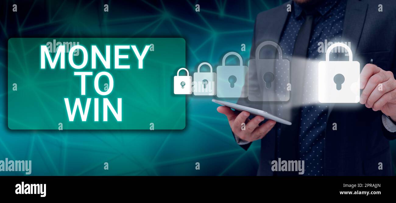 Conceptual display Money To Win. Business concept Calculating revenues ...