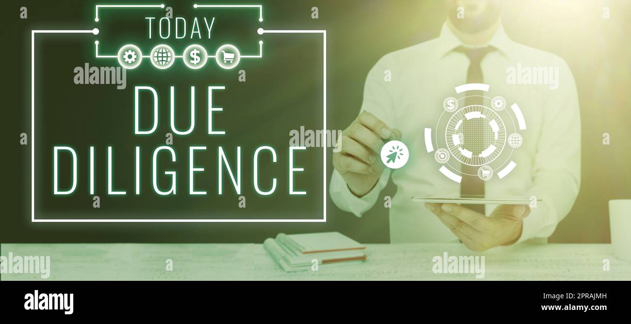 Text showing inspiration Due Diligence, Business concept Comprehensive ... Text showing inspiration Due Diligence, Business concept Comprehensive ...