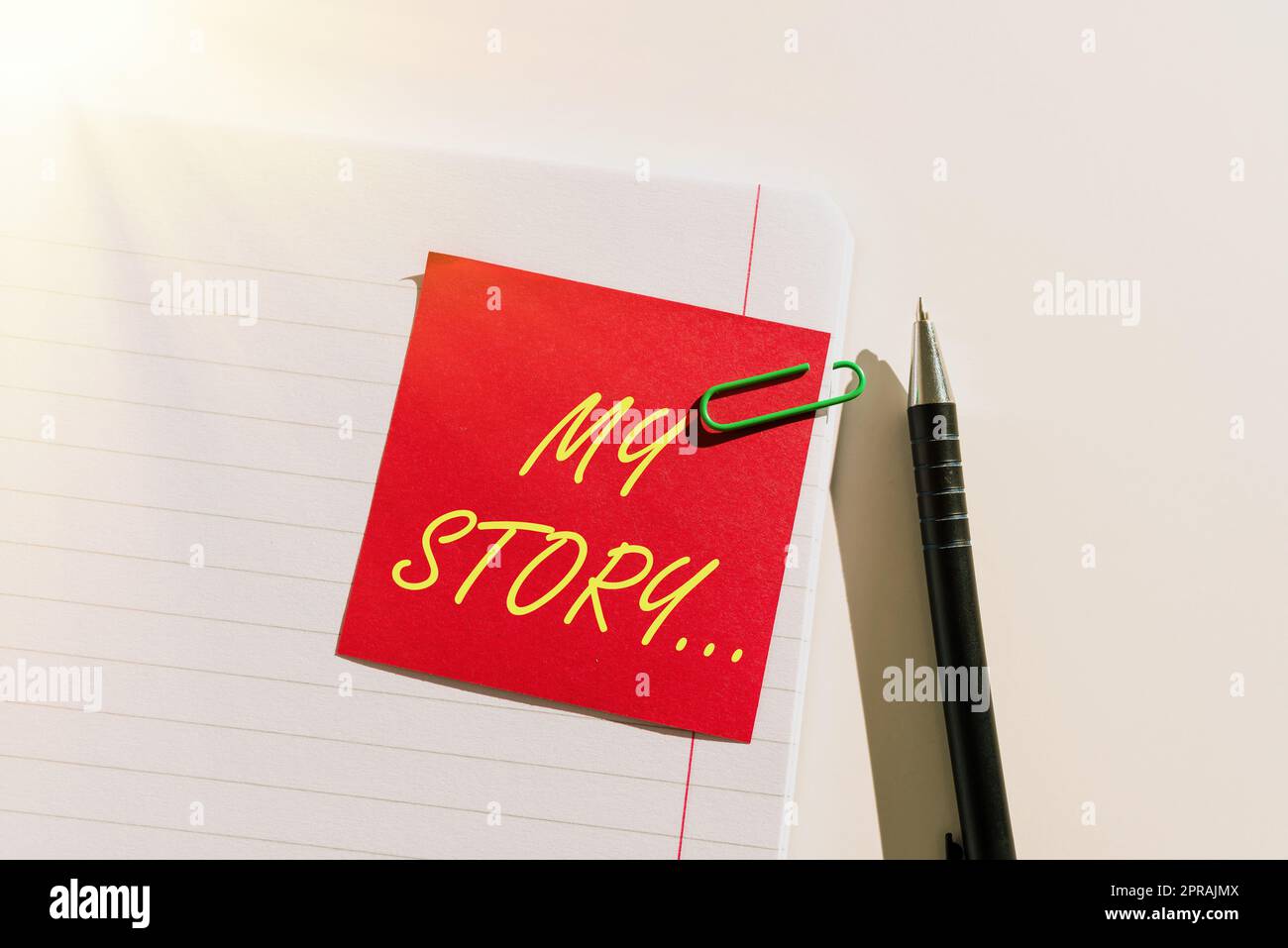 Text caption presenting My Story.... Business overview telling someone ...