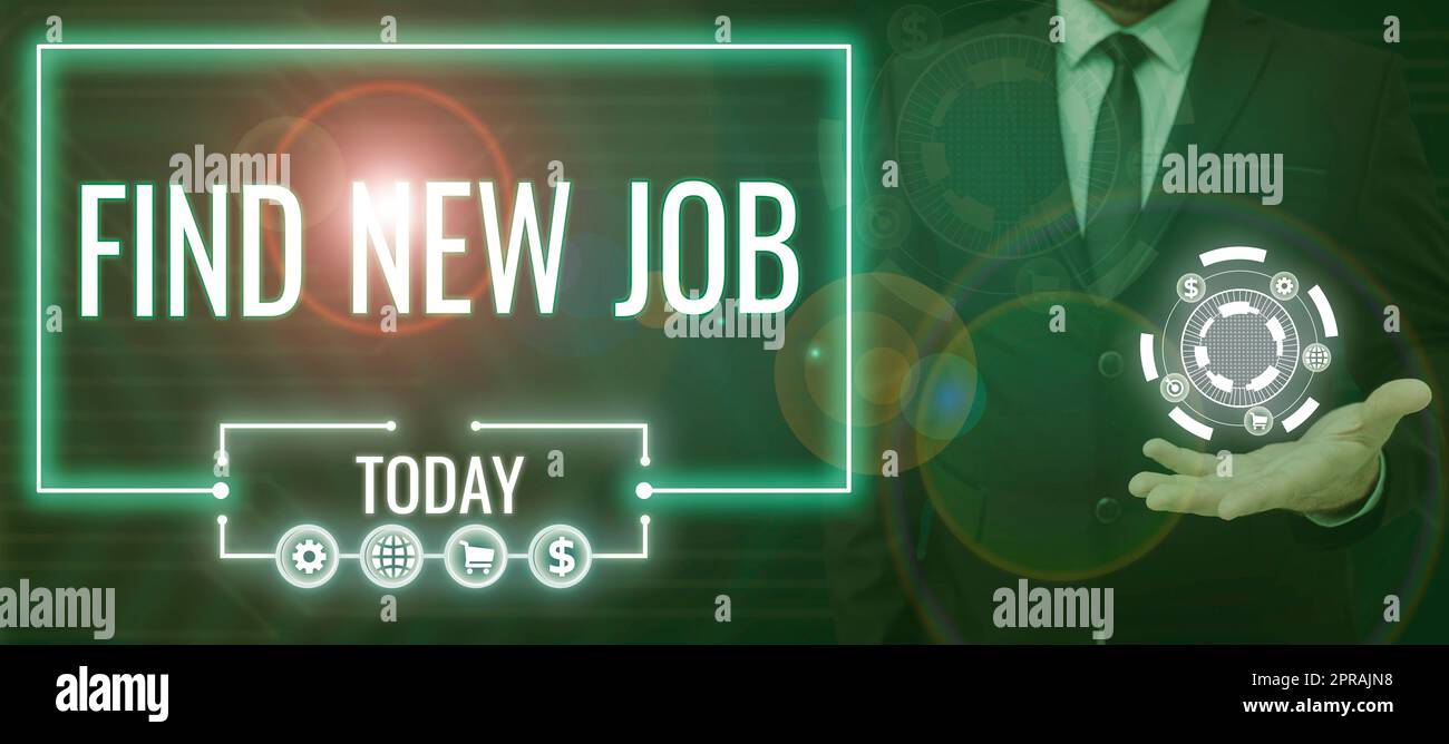 Conceptual display Find New Job. Business idea Searching for new career ...