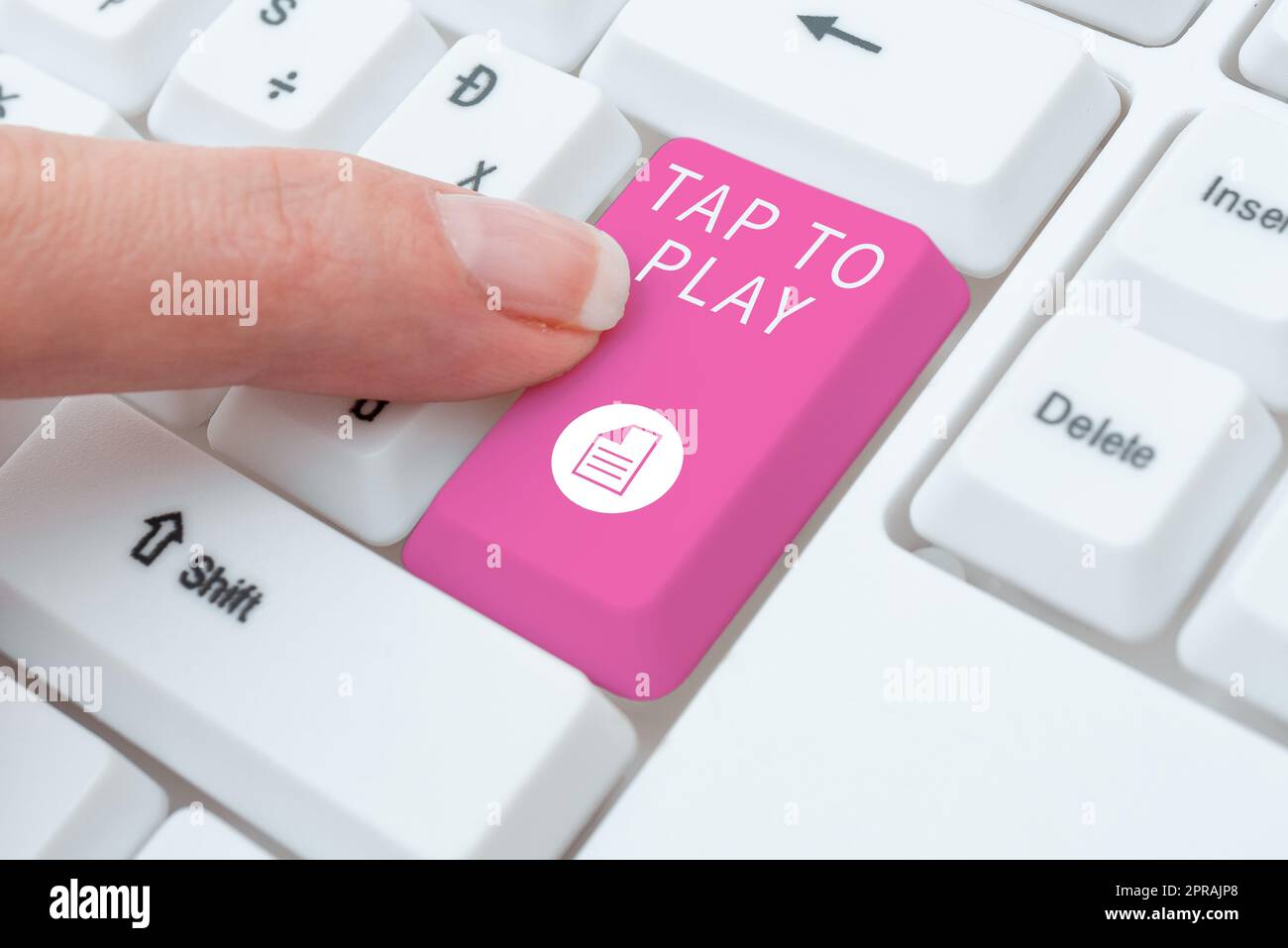 Text showing inspiration Tap To Play. Word Written on Touch the screen ...