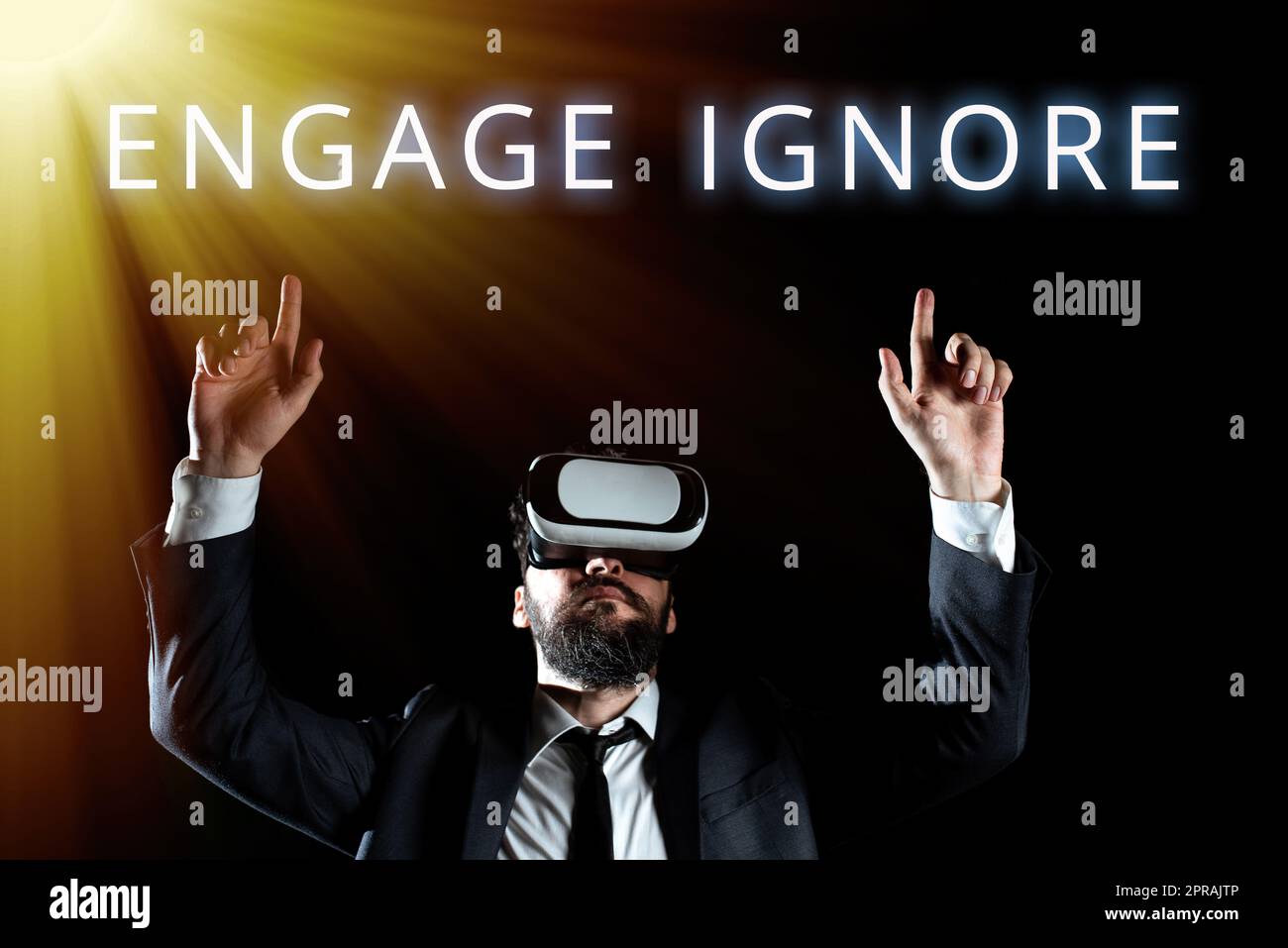 Hand writing sign Engage Ignore. Business approach Silent Treatment ...