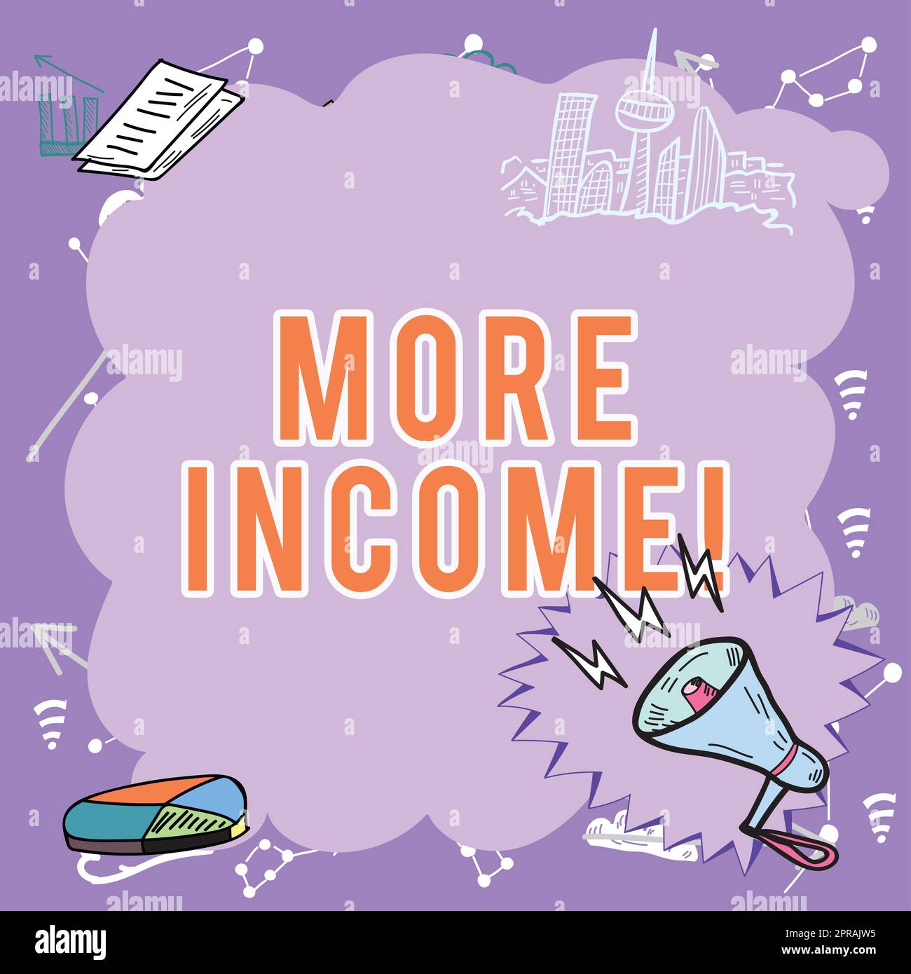 Conceptual display More Income. Business idea Additional money receives ...