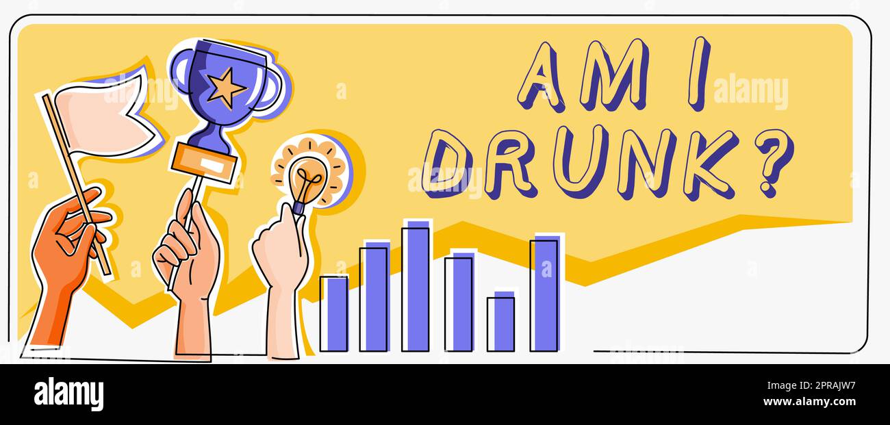 Hand writing sign Am I Drunk. Business idea Doubtful if my alcohol ...