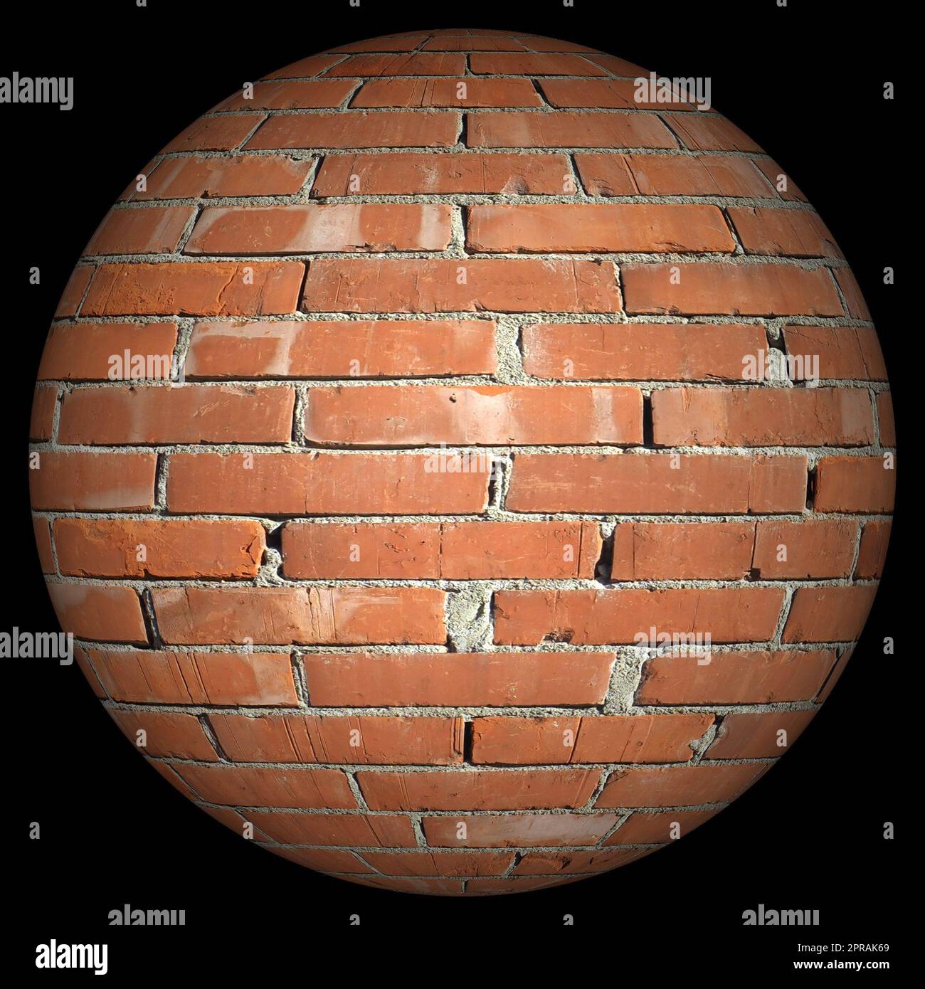 red brick sphere black background Stock Photo - Alamy