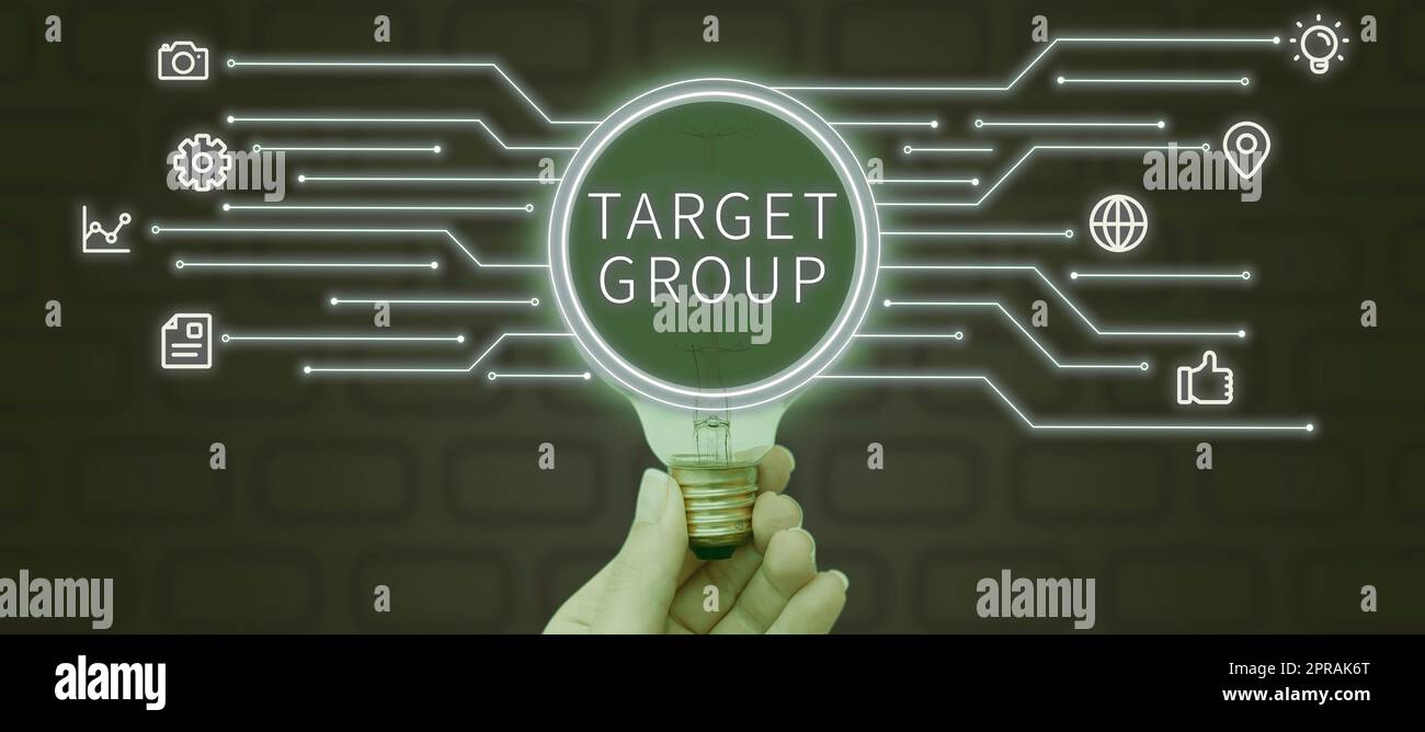 Text showing inspiration Target Group. Internet Concept Particular ...
