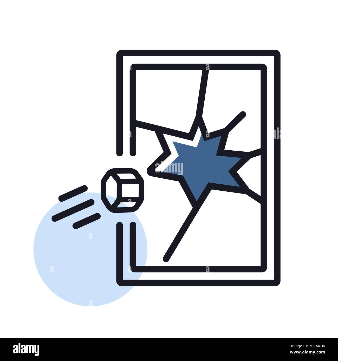 Broken shop window windows Cut Out Stock Images & Pictures - Alamy