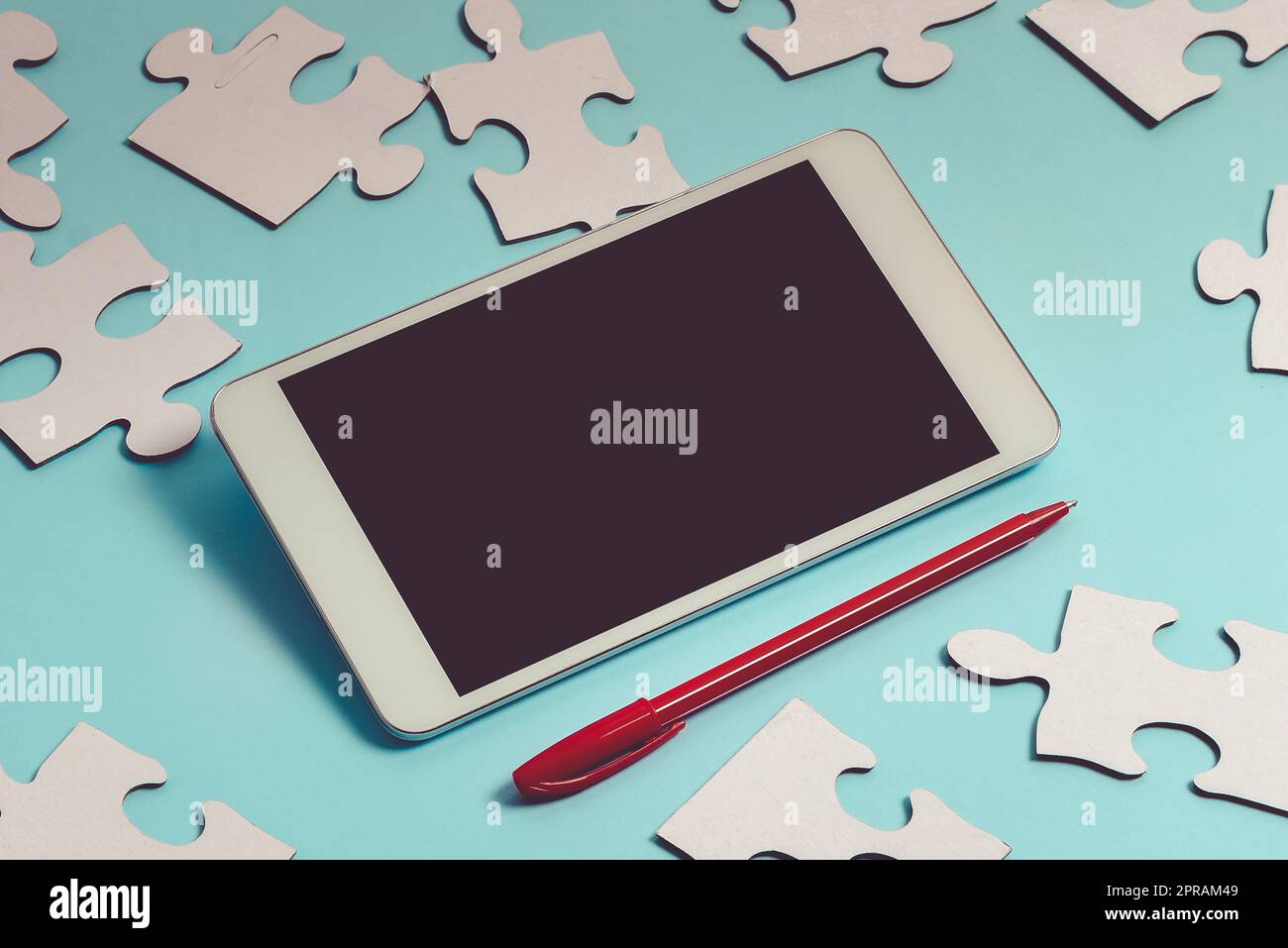 Important Messages Tablet On Desk With Pen, Notebook, Cup And Notes ...