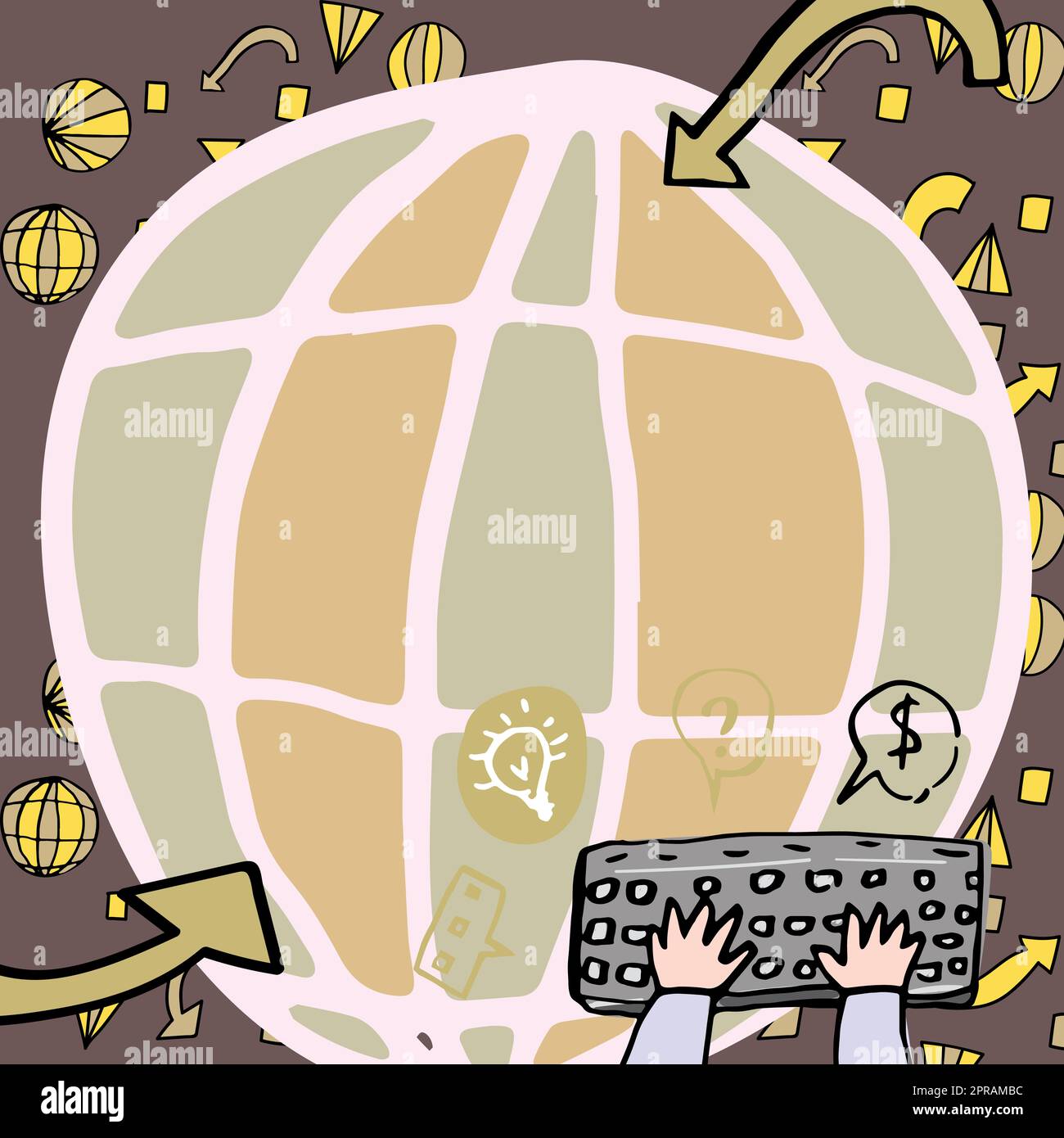 Sphere world planet arrows hi-res stock photography and images - Alamy