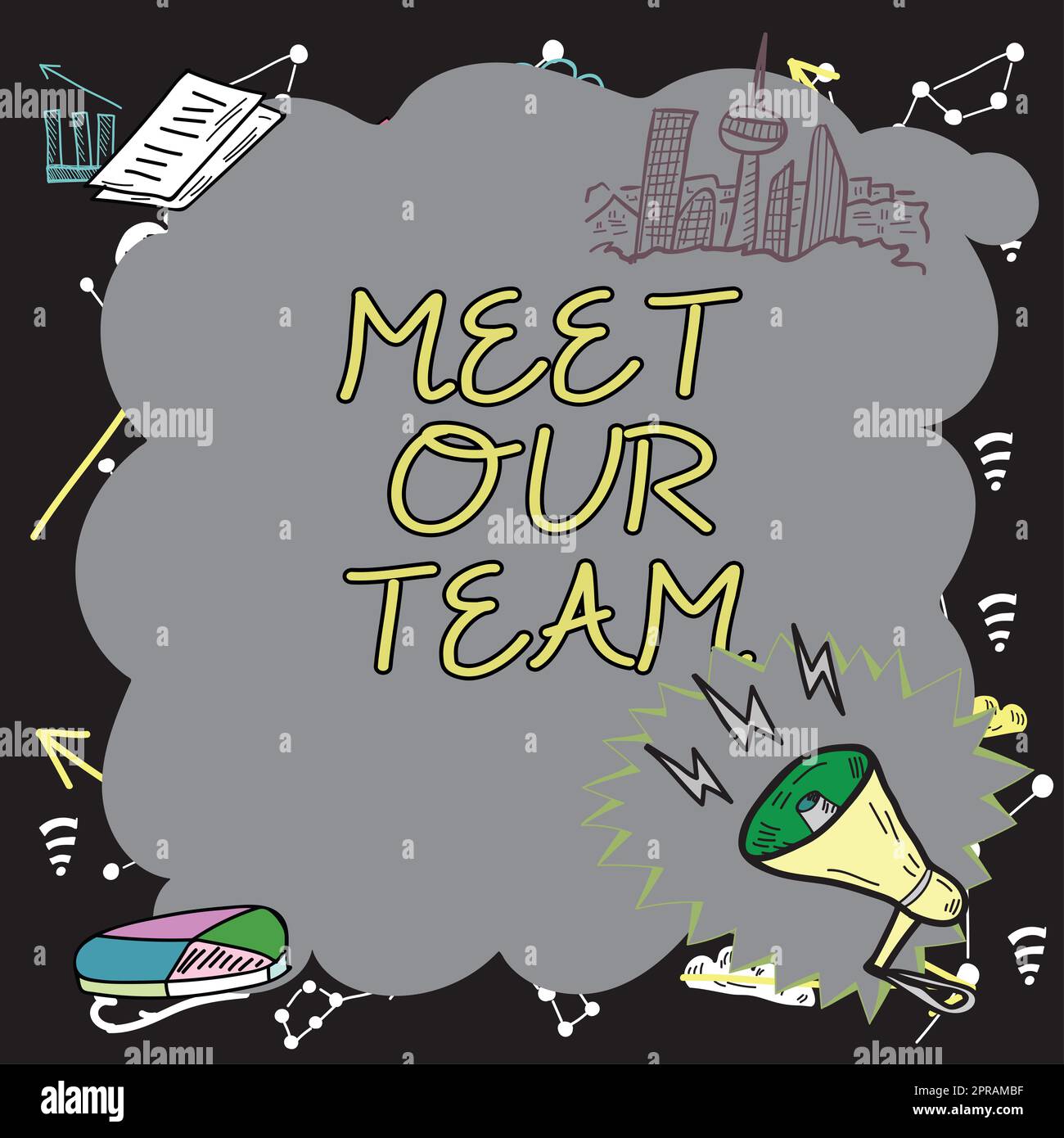 Sign displaying Meet Our Team. Word Written on Presentation of a ...