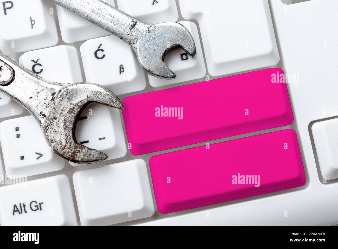 Computer Keyboard And Symbol.Information Medium For Communication ...