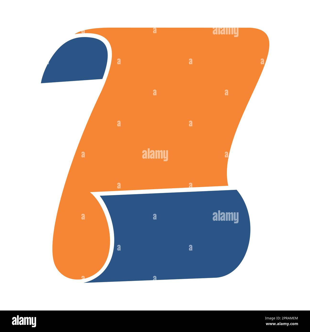 Orange and Blue Paper vector Illustration sign Stock Vector Image & Art ...