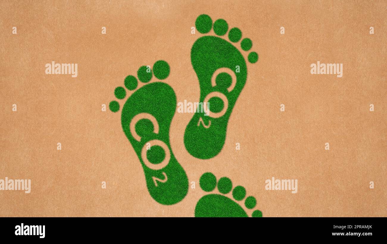 Foot green eco footprint hi-res stock photography and images - Alamy