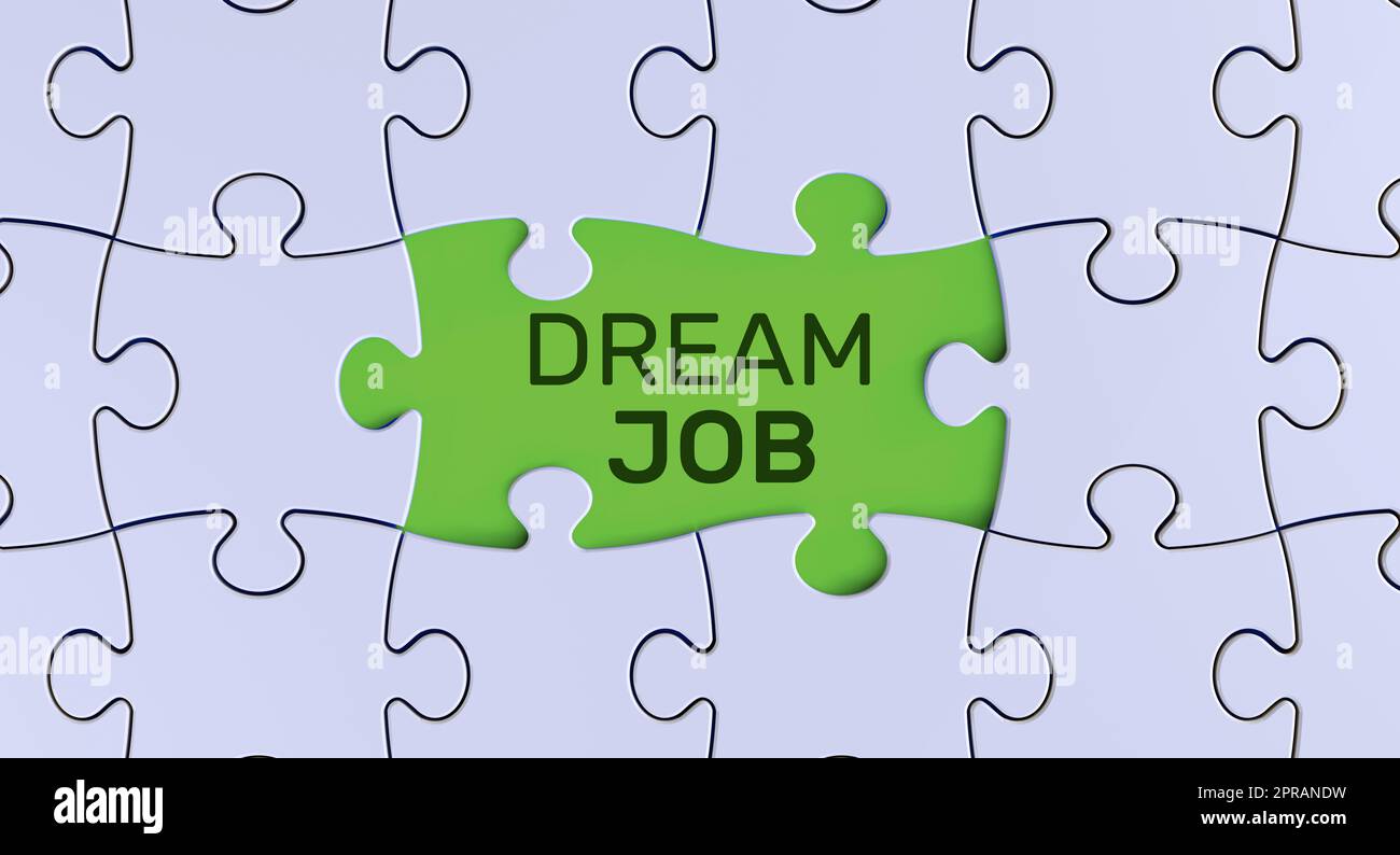 dream job puzzle Stock Photo - Alamy