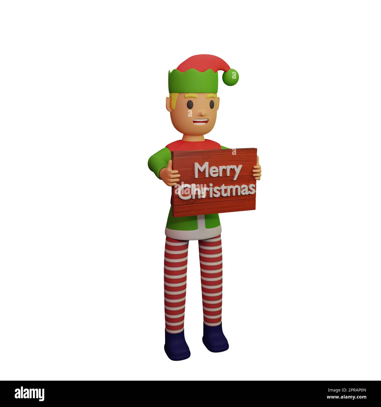 santa elves character with christmas and new year concept Stock Photo ...