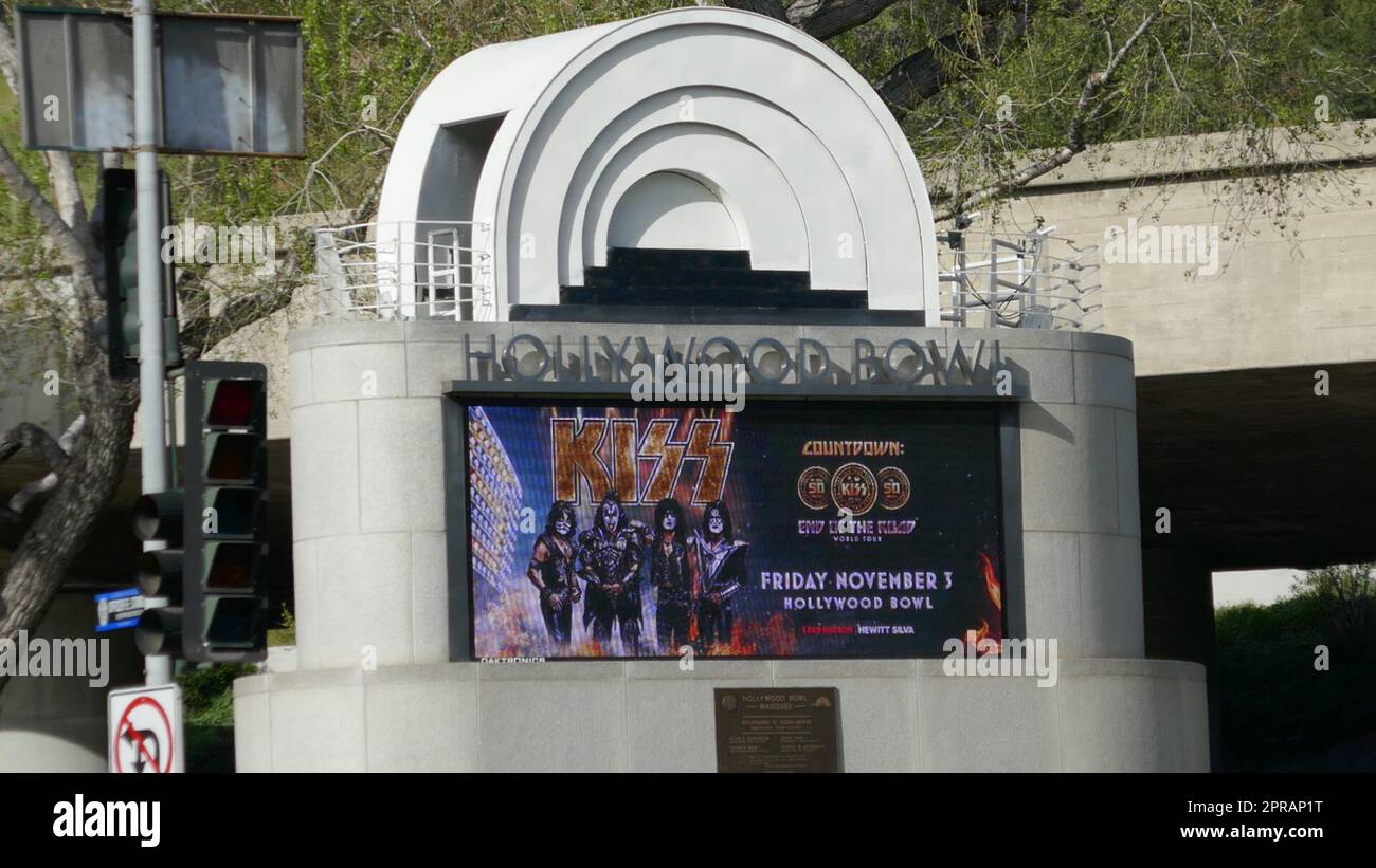 Los Angeles, California, USA 29th March 2023 Kiss Tour Concert Marquee ...