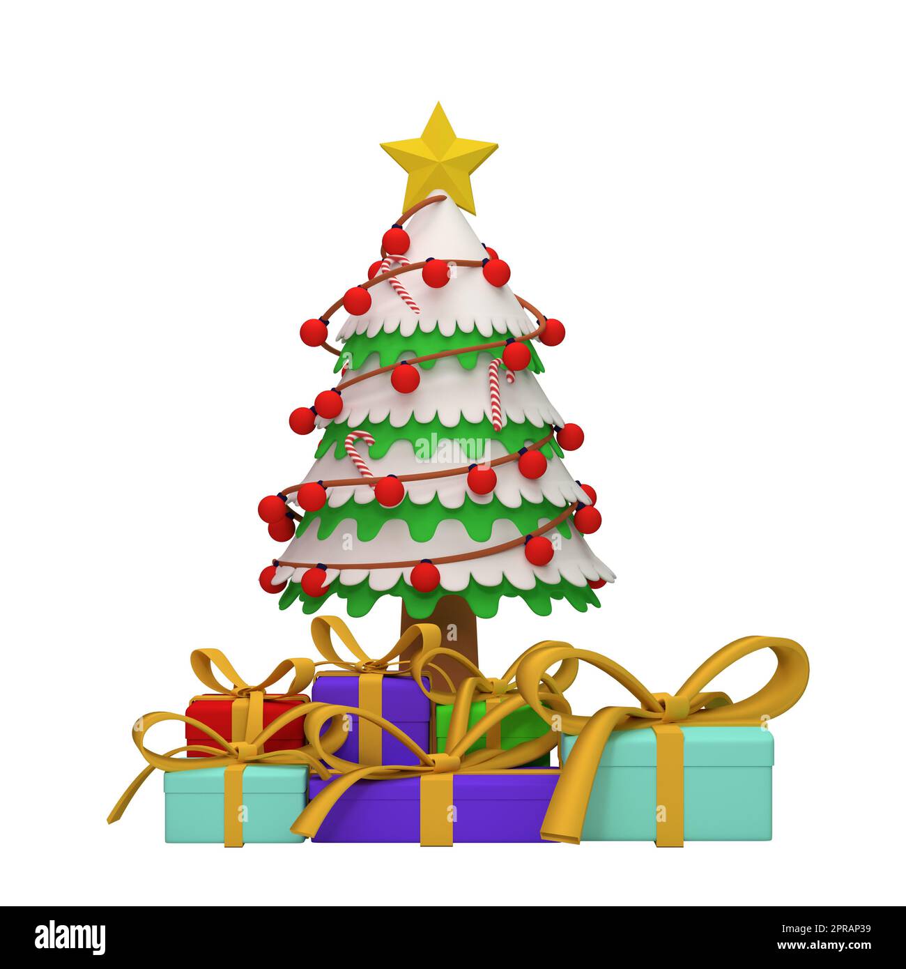 christmas tree and gifts with christmas and new year concept Stock ...