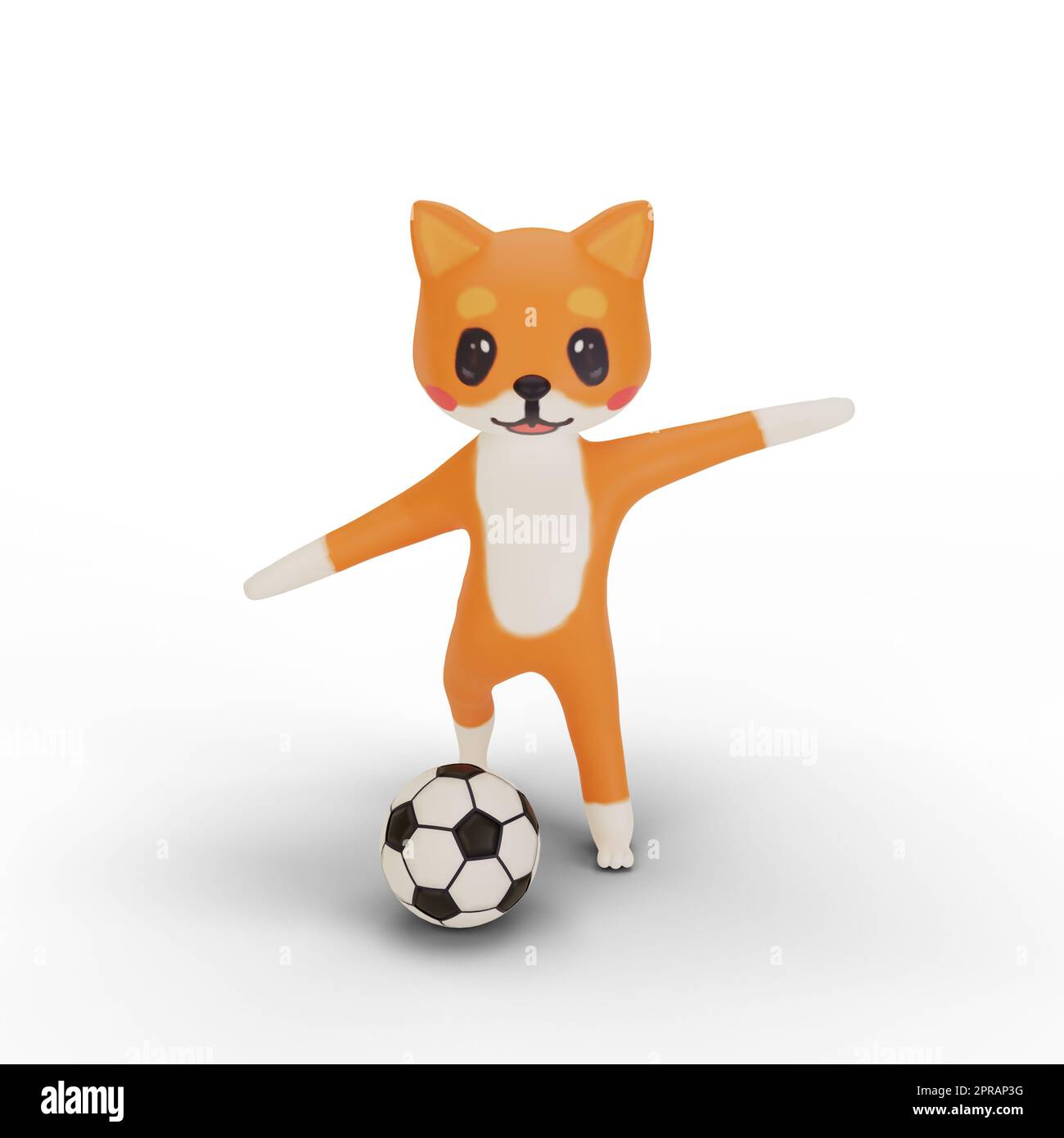 character corgi playing soccer Stock Photo - Alamy