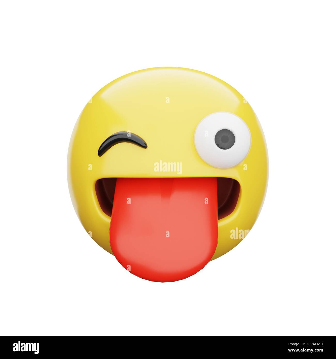 Winking emoticon icon cartoon Cut Out Stock Images & Pictures - Alamy