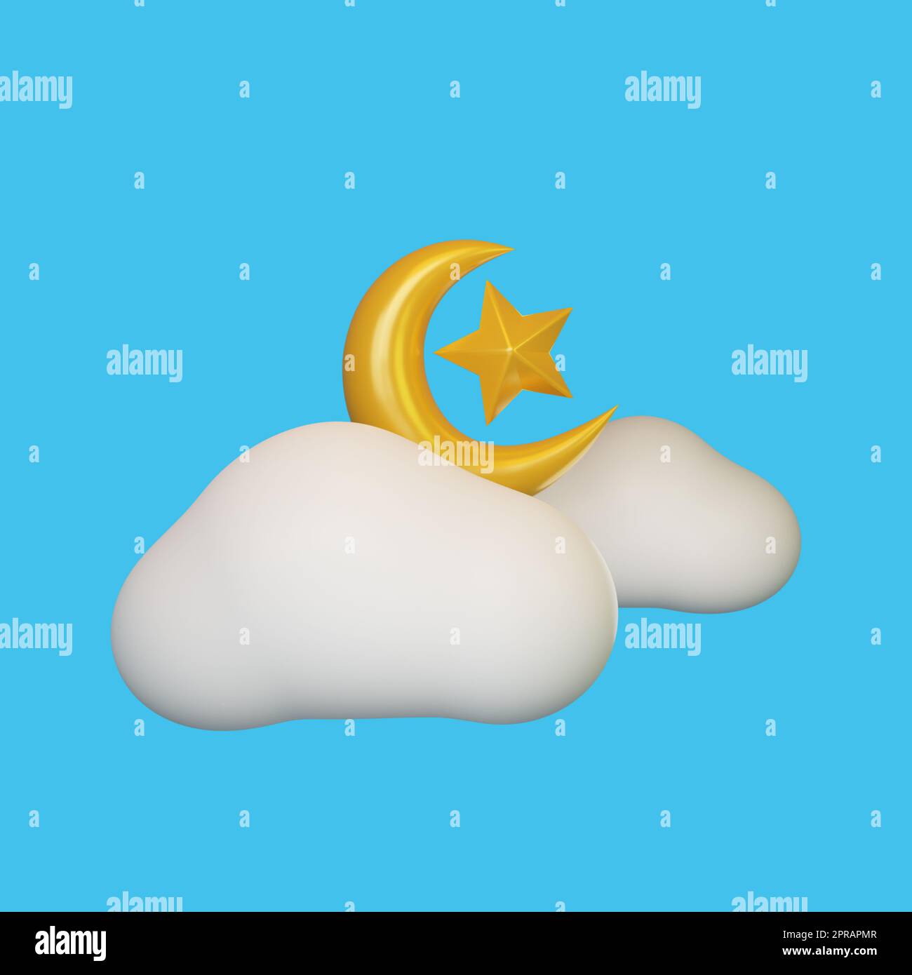 Islamic decoration moon and star icon Stock Photo - Alamy