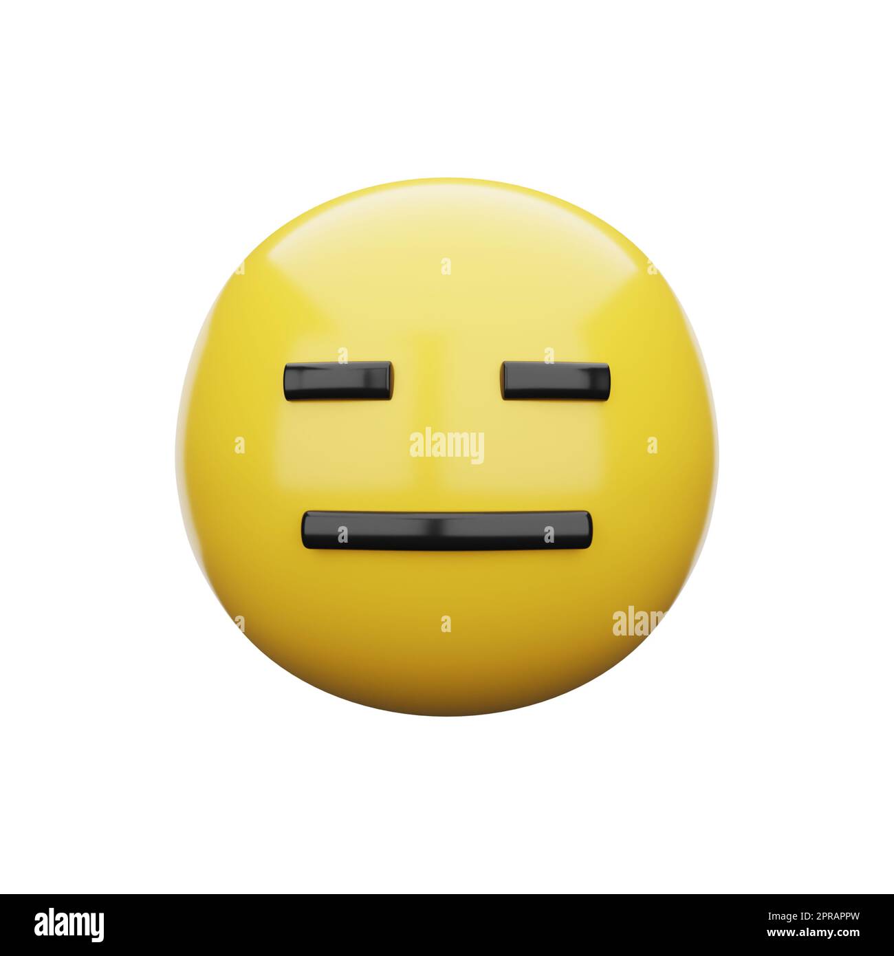 3d emoji Expressionless Face Stock Photo - Alamy