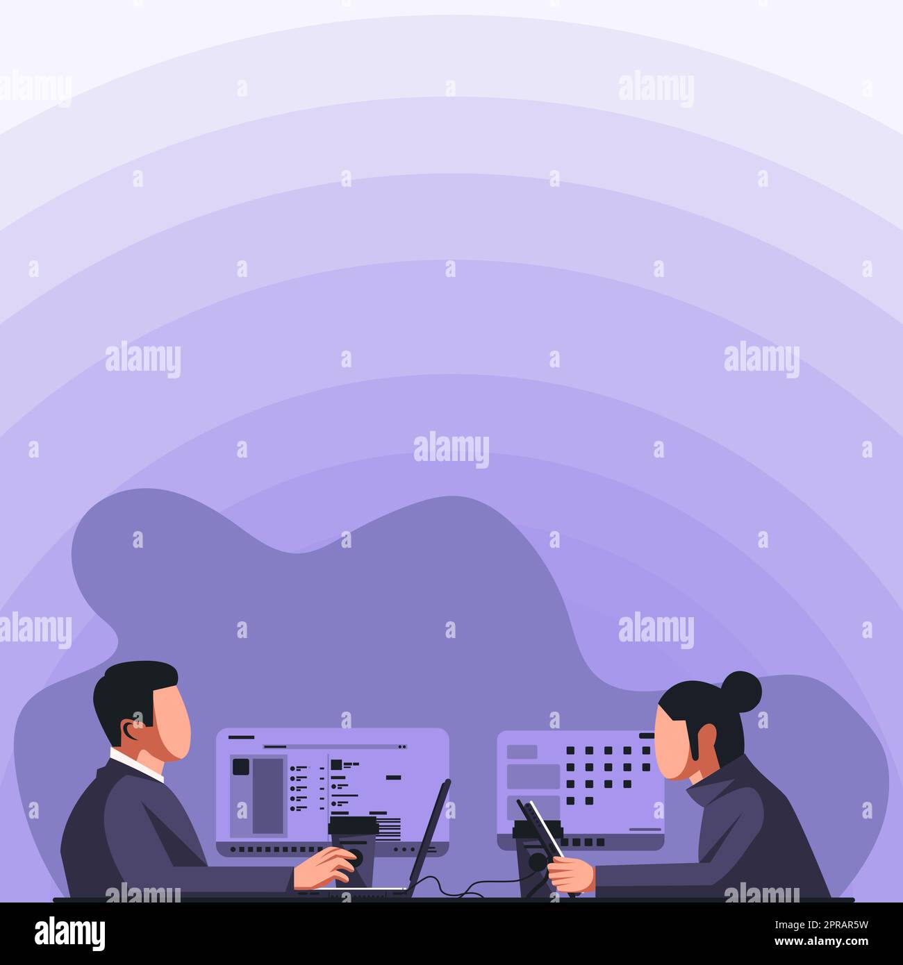 Two Colleagues Meeting Discussing Future Project Ideas Representing ...