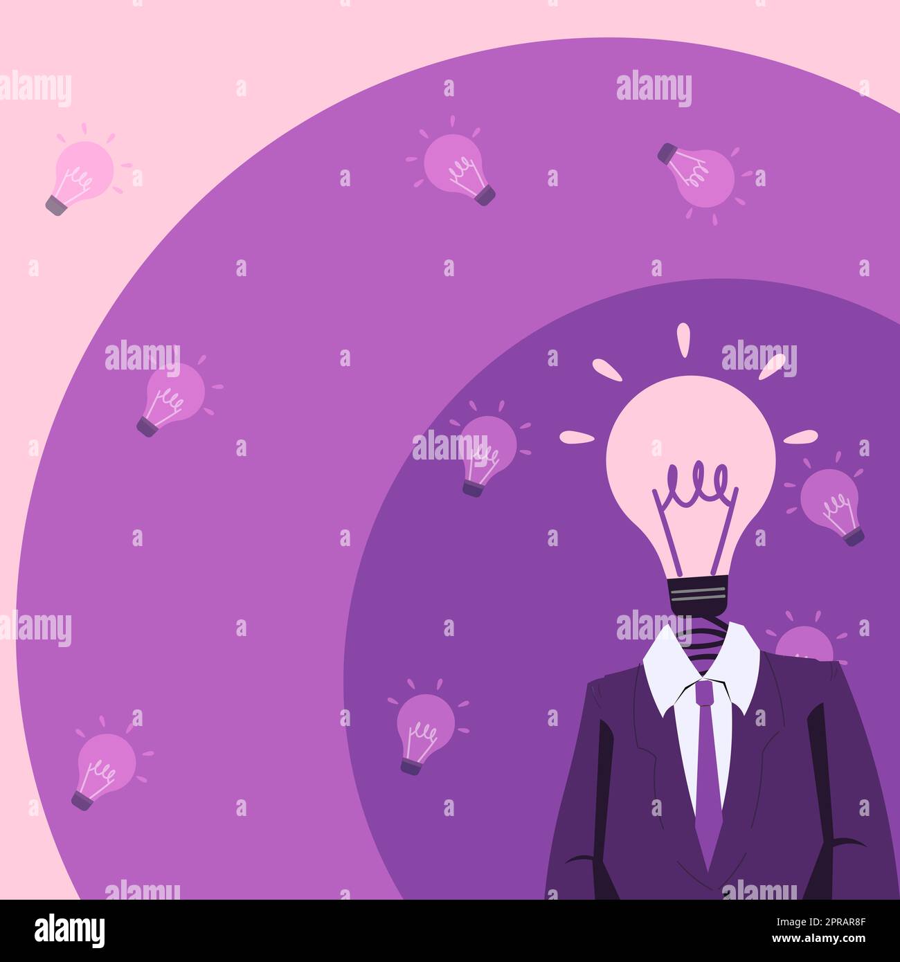 Head With Illuminated Light Bulb With Showing Technology Ideas. Glowing ...