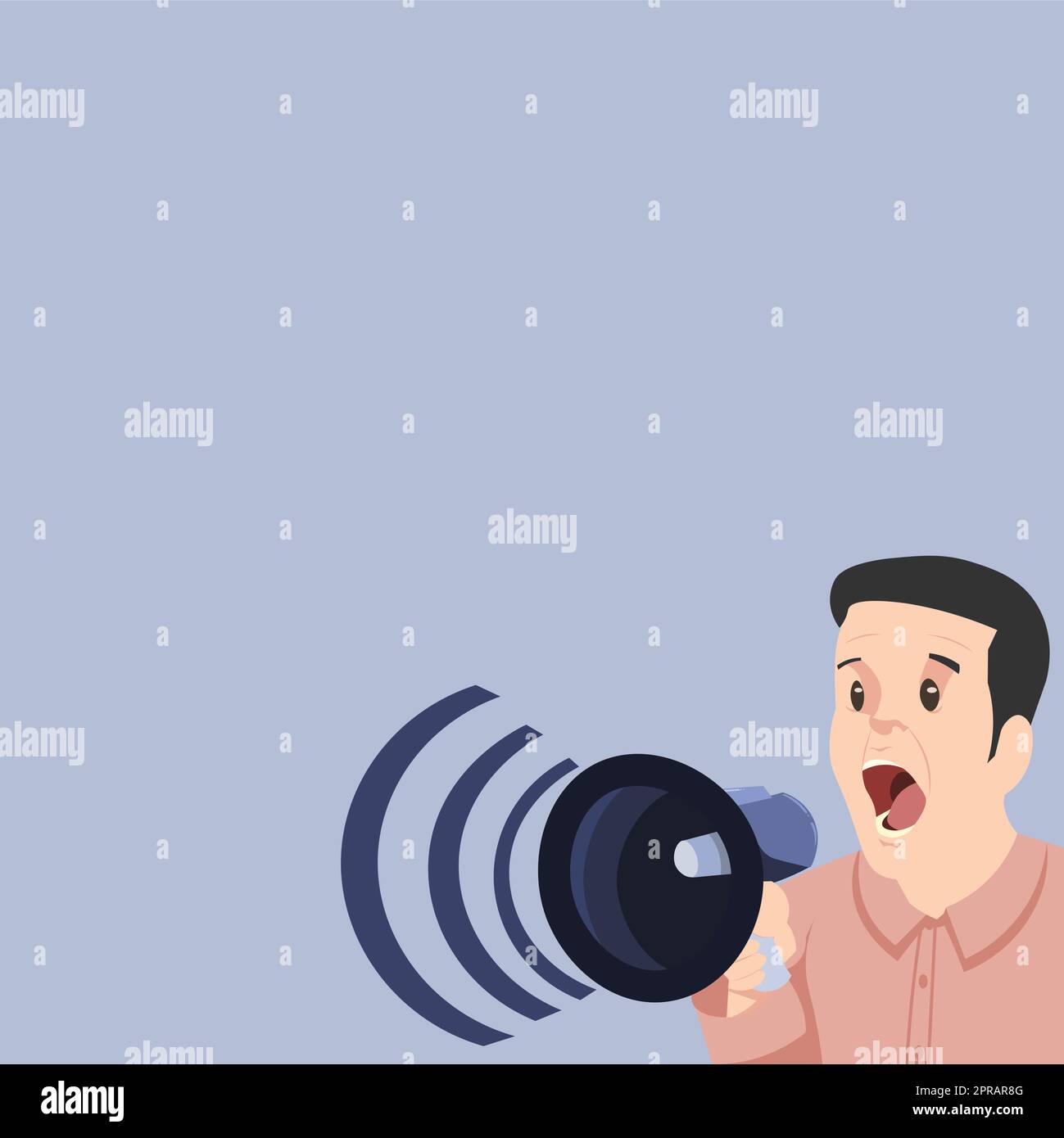 Person speaking through megaphone Stock Vector Images - Alamy