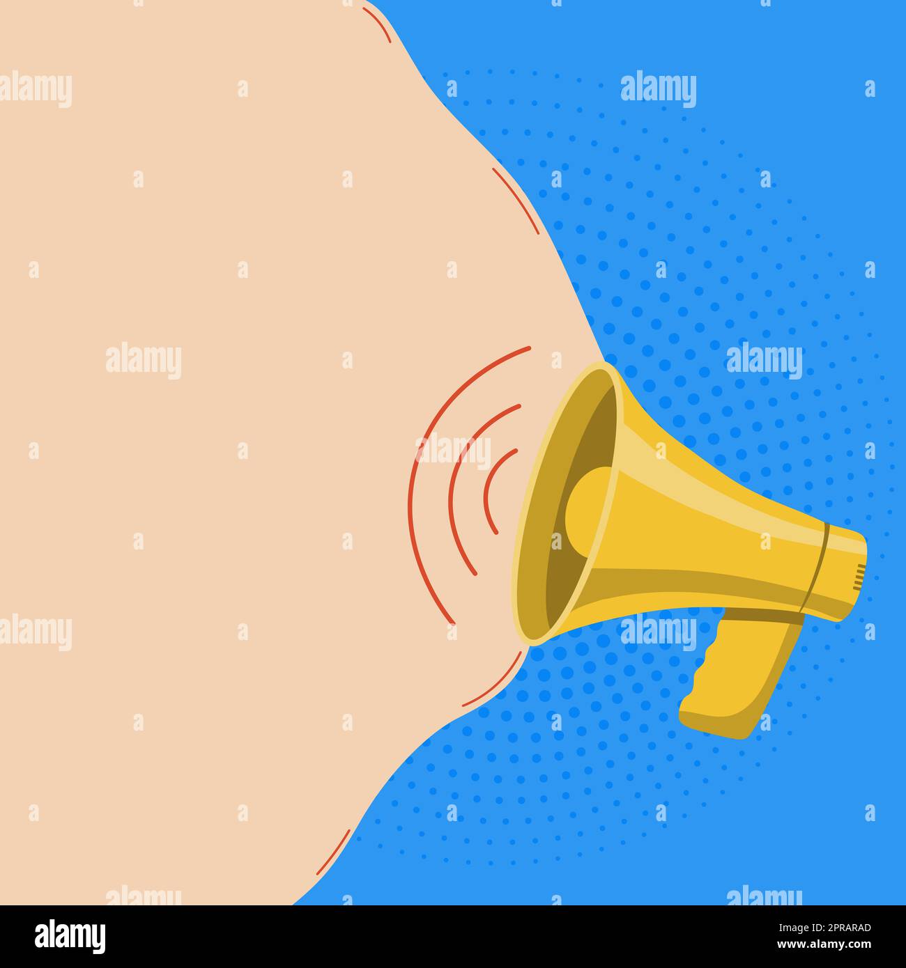 Megaphone Drawing With Conversation Bubble Showing New Announcement ...