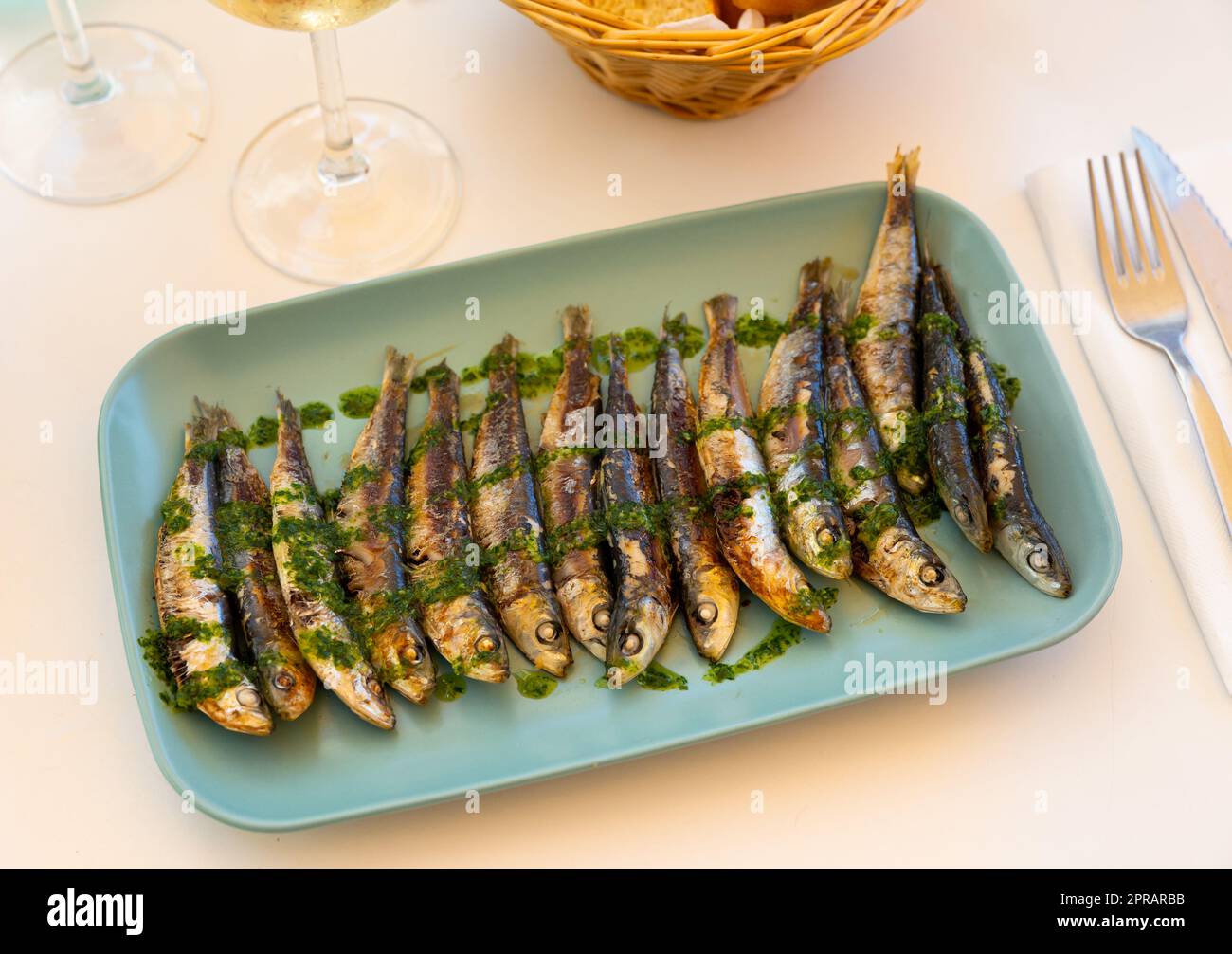 Cooked whole sardines hi-res stock photography and images - Alamy