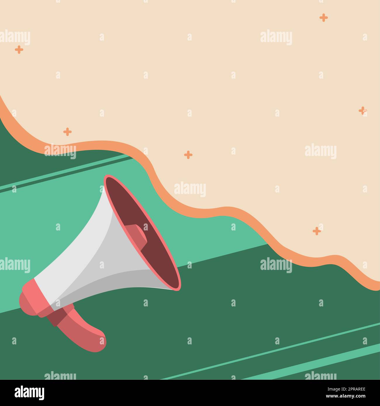 Megaphone Drawing With Conversation Bubble Showing New Announcement ...