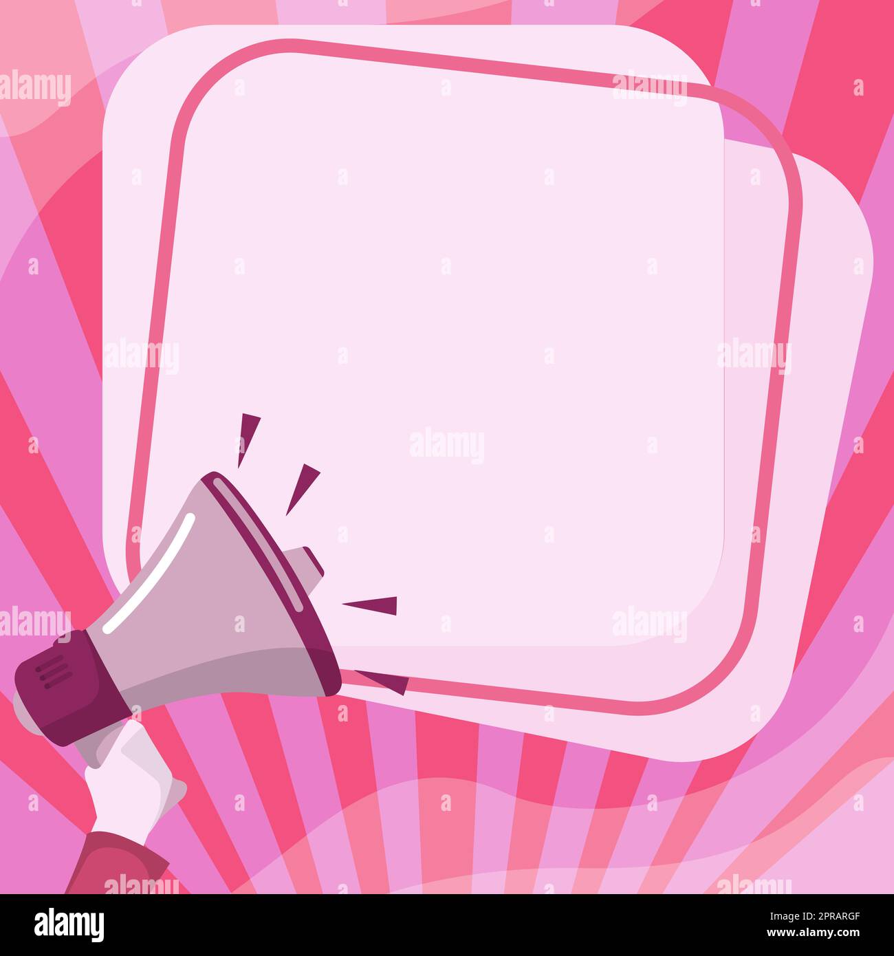 Illustration Of Hand Holding Megaphone Making Loudly Wonderful New ...