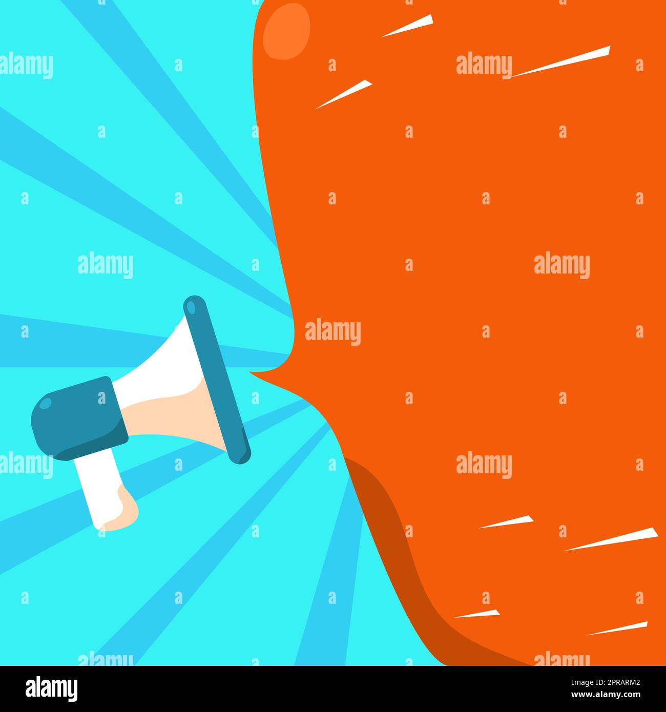 Megaphone Drawing With Conversation Bubble Showing New Announcement ...