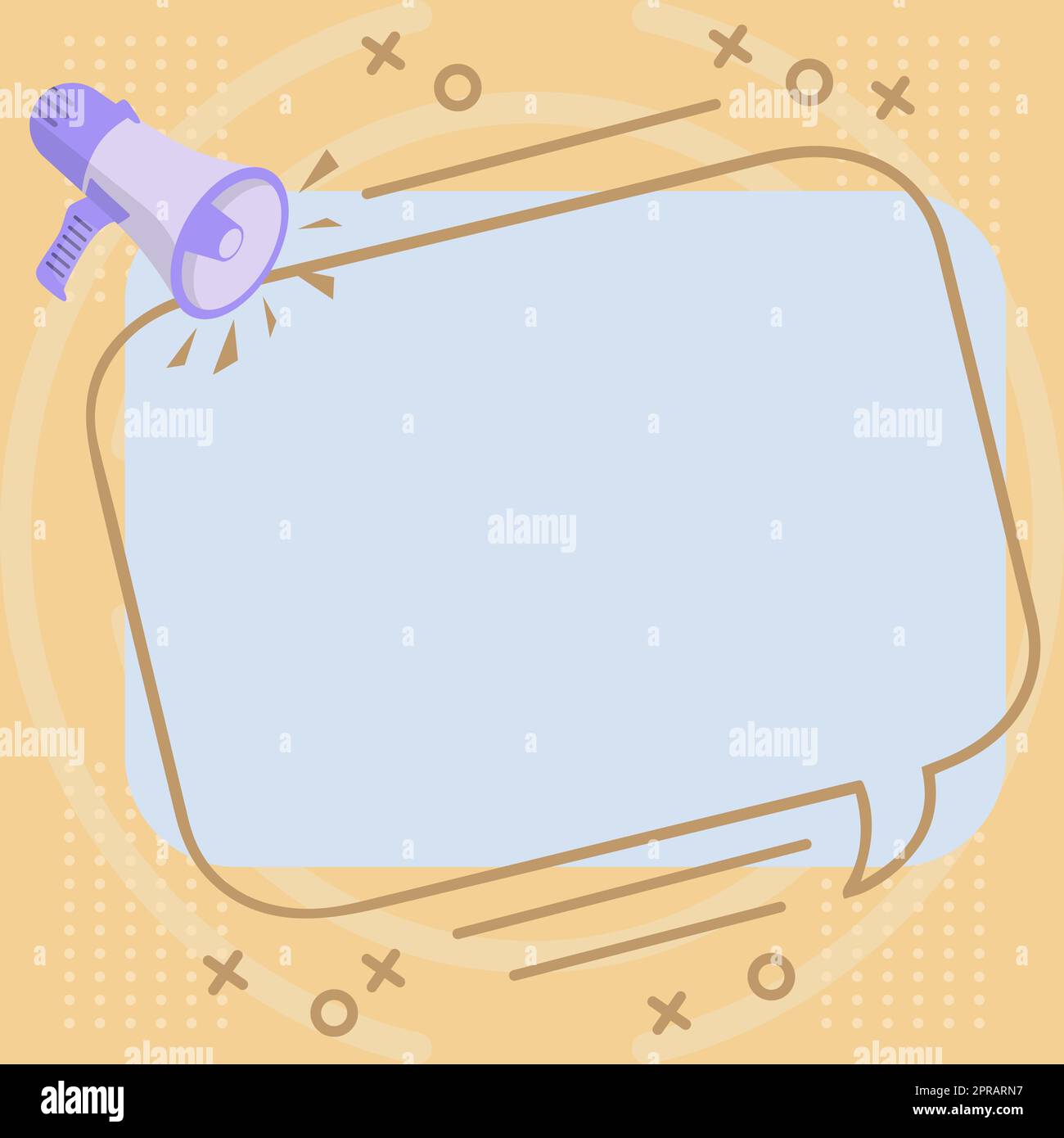 Megaphone Drawing With Conversation Bubble Showing New Announcement ...