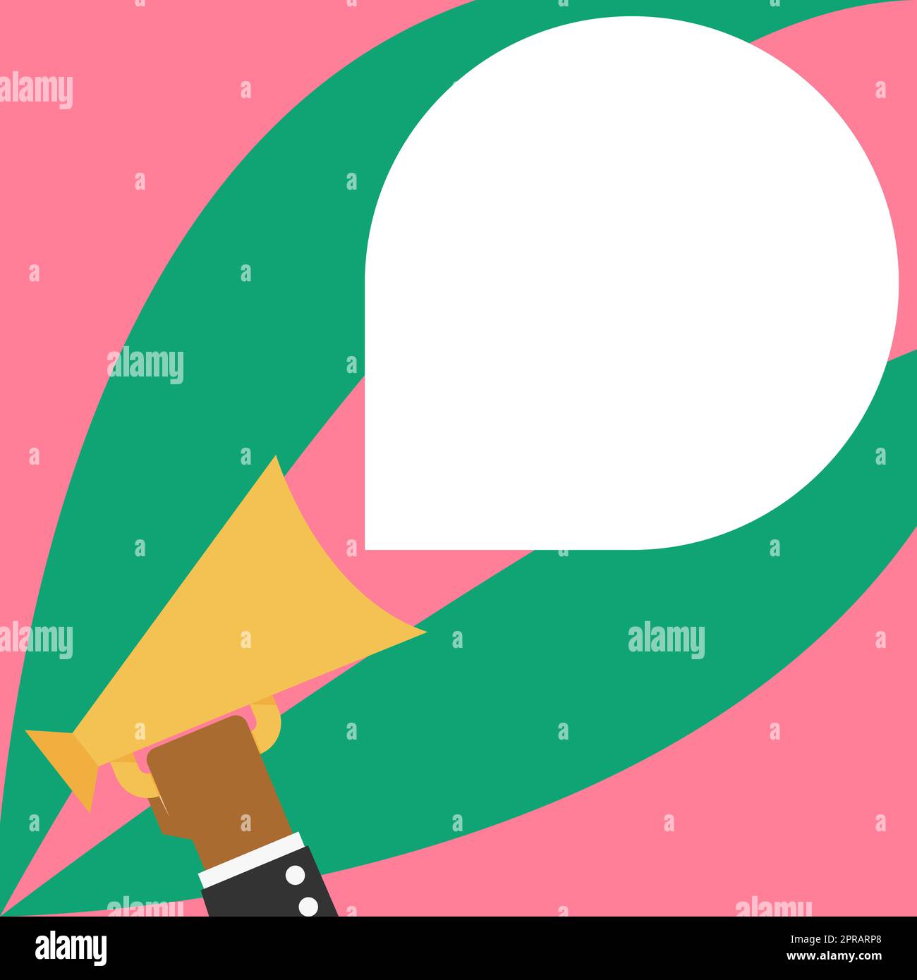Illustration Of Hand Holding Megaphone Making Loudly Wonderful New ...