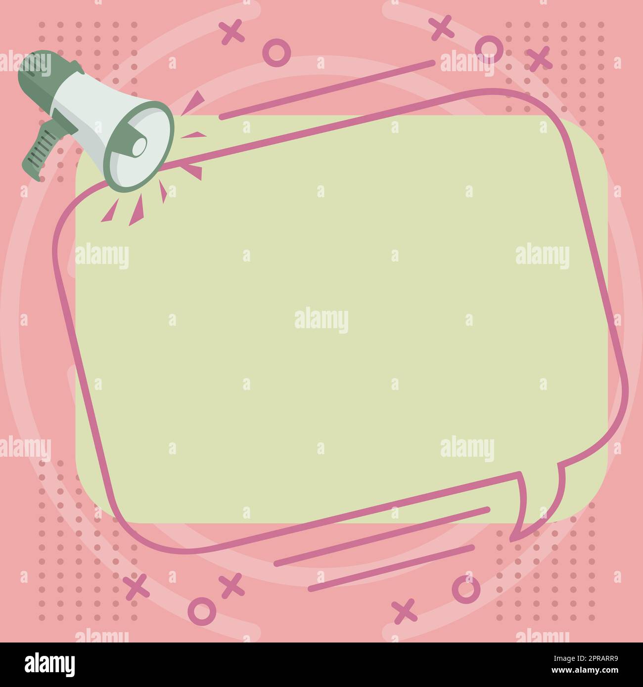 Megaphone Drawing With Conversation Bubble Showing New Announcement ...