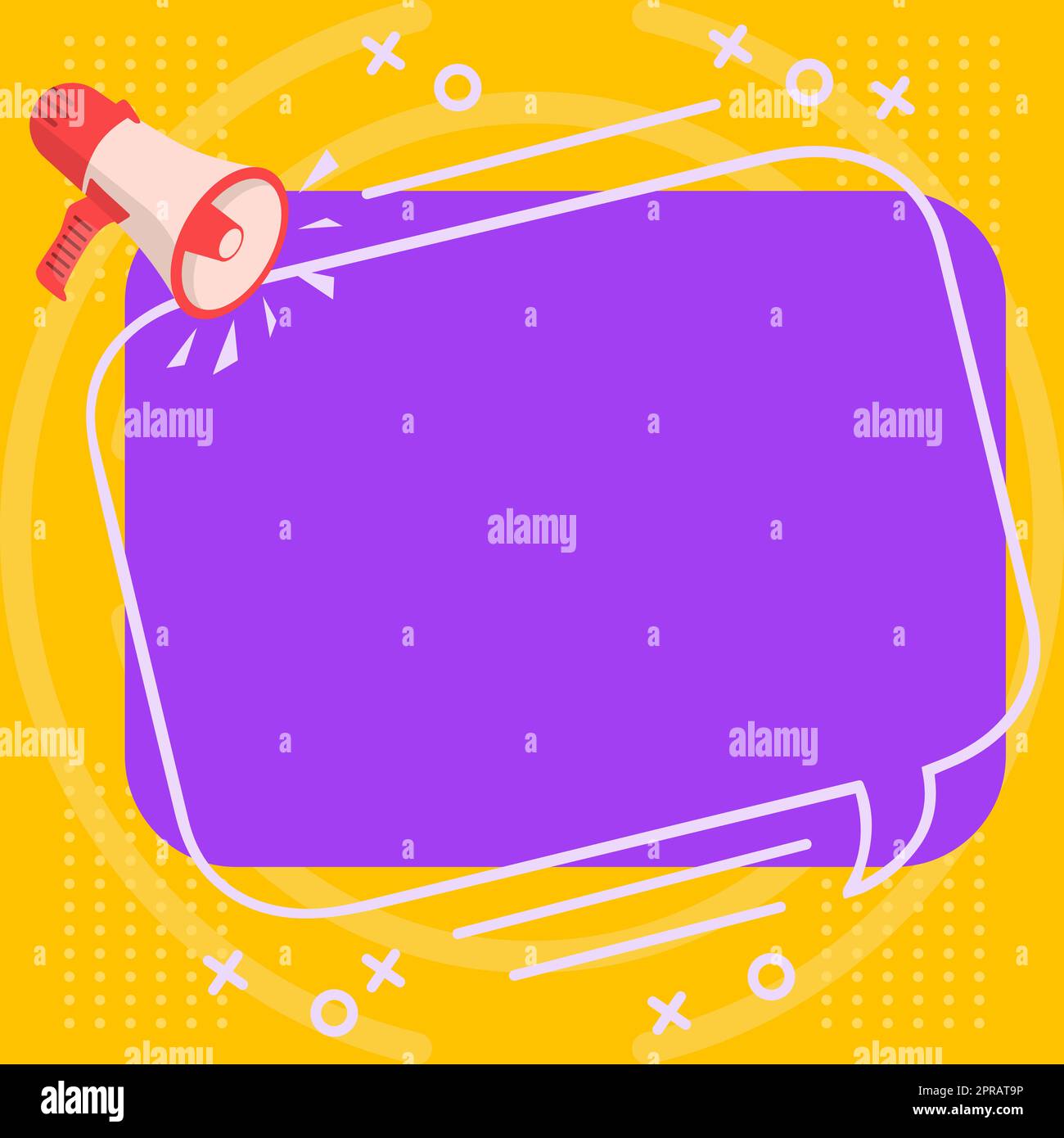 Megaphone Drawing With Conversation Bubble Showing New Announcement ...