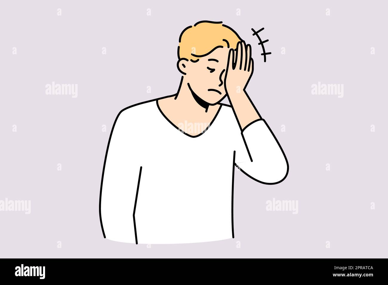 Frustrated man making face palm gesture feeling embarrassed. Anxious ...