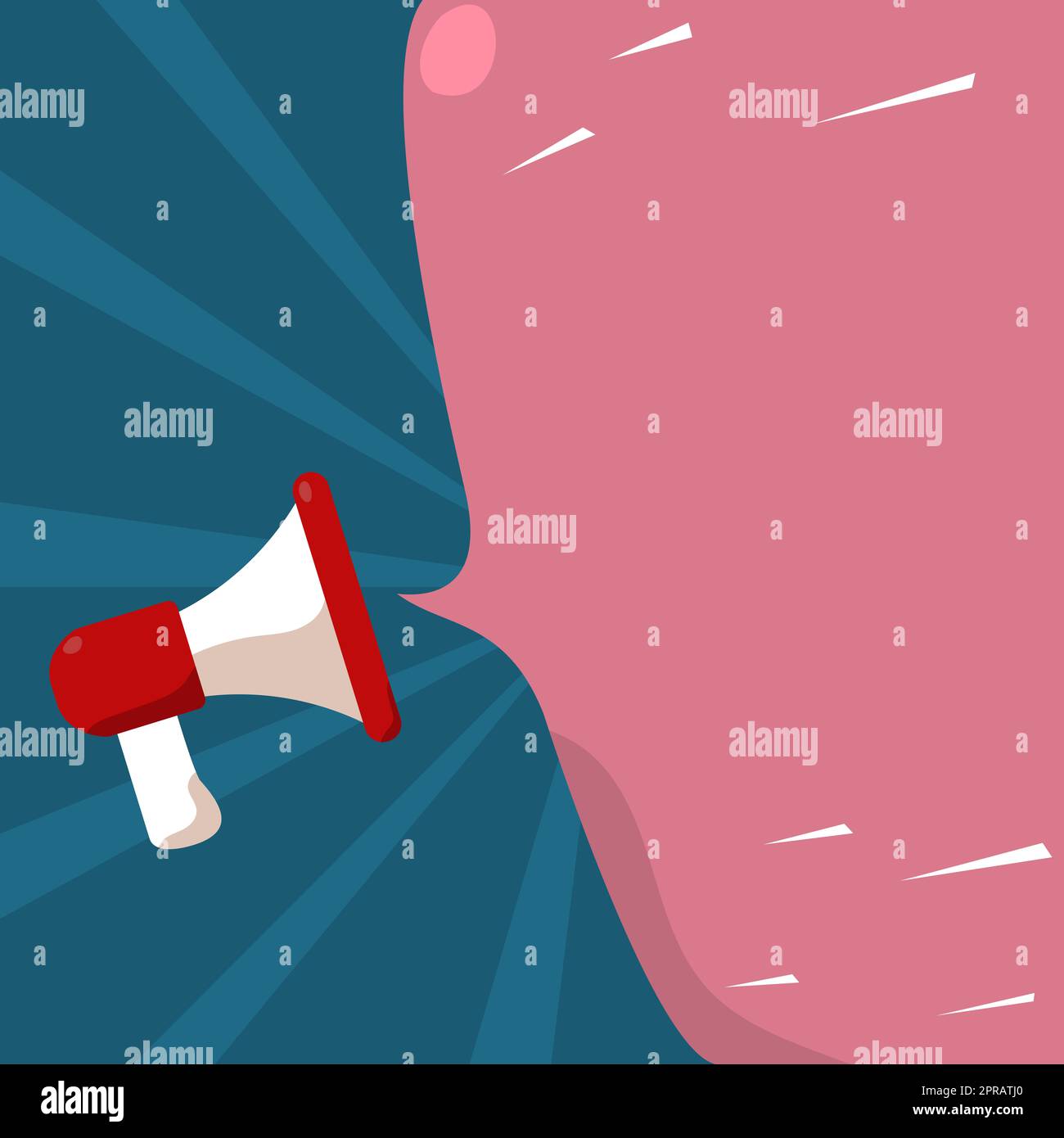 Megaphone Drawing With Conversation Bubble Showing New Announcement ...