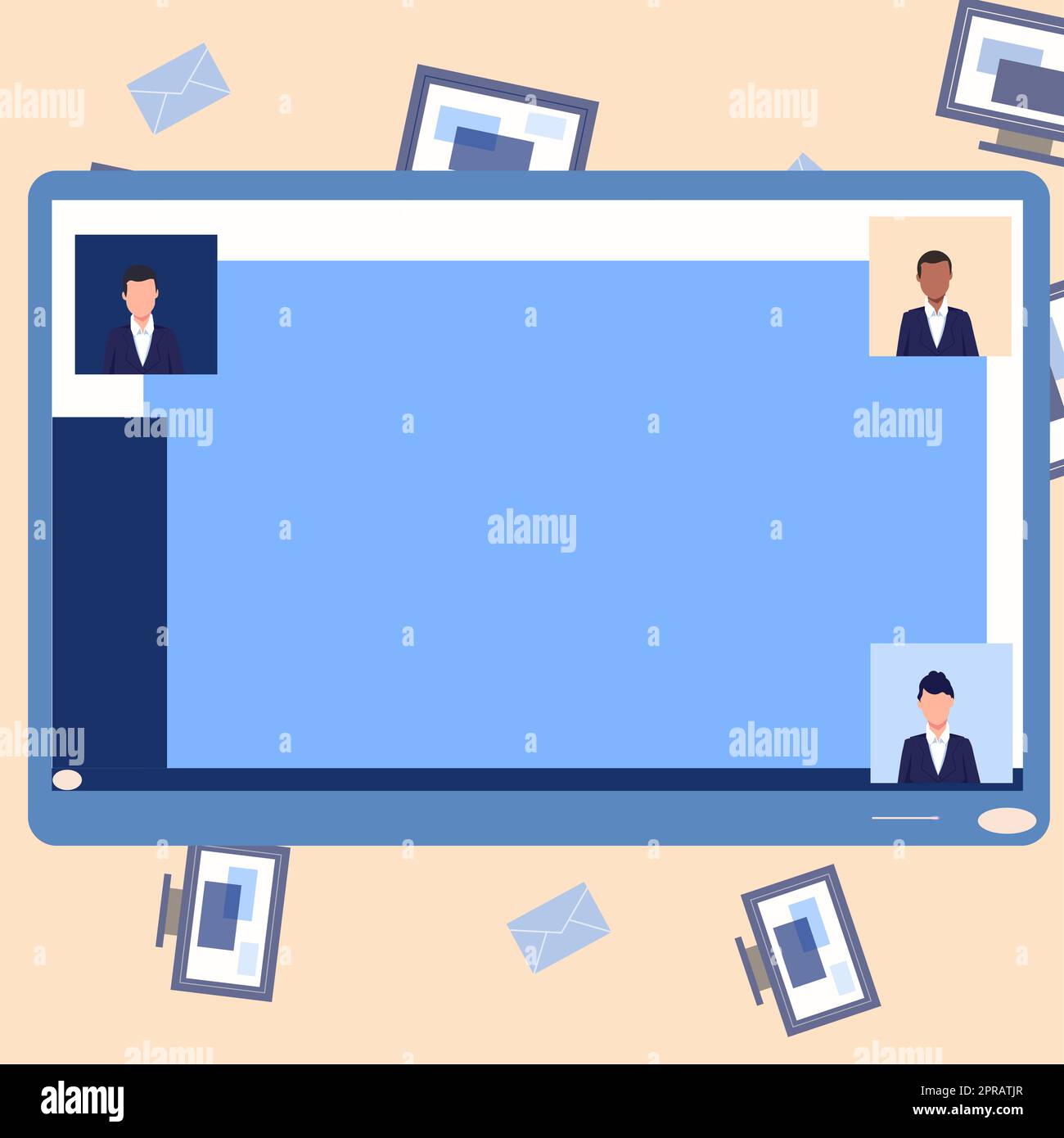 Illustration Of Couple Presenting New Amazing Ideas Holding Notes ...