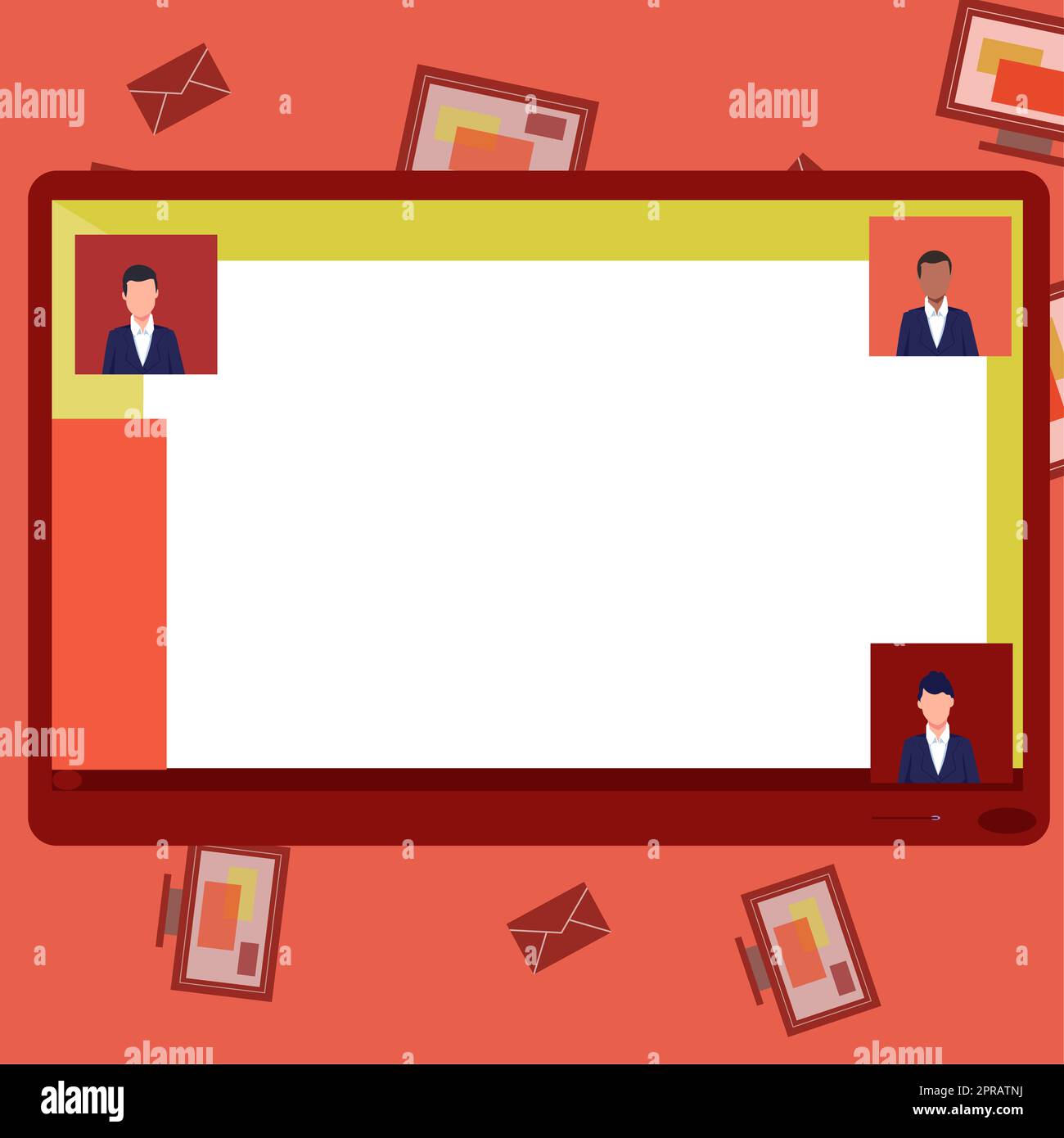 Illustration Of Couple Presenting New Amazing Ideas Holding Notes ...