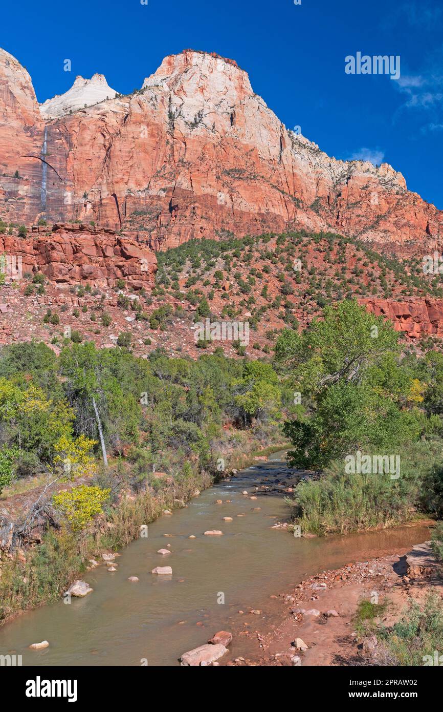 Cliffs Looming High Above the River that Formed them Stock Photo - Alamy