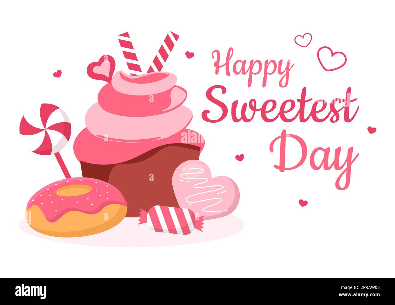 Happy Sweetest Day on 21 October Sweet Holiday Event Hand Drawn Cartoon ...
