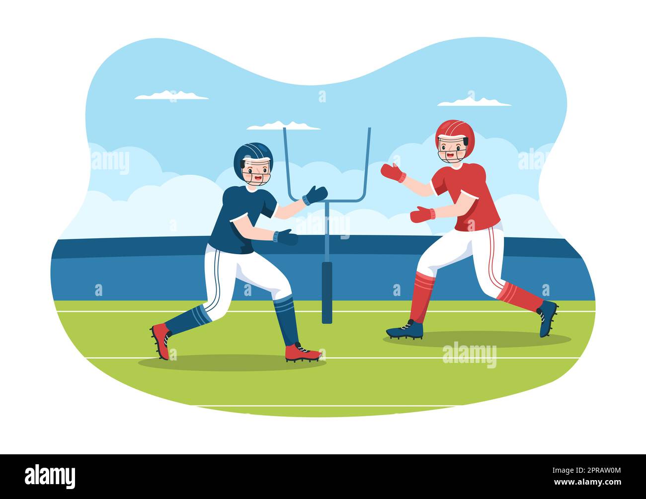 American Football Sports Player with The Game uses an Oval Shaped Ball ...