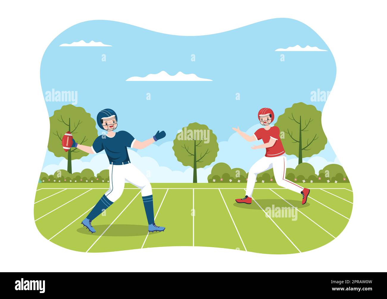 American Football Sports Player with The Game uses an Oval Shaped Ball ...