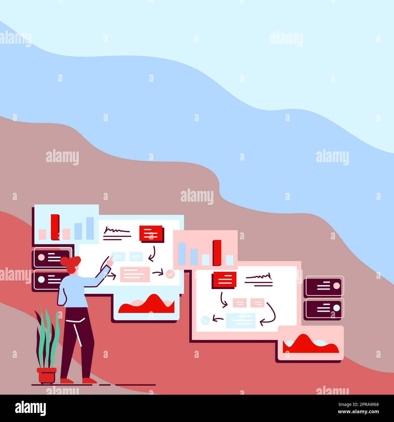 Important Message Presented On Board With Charts And Arrows Around ...