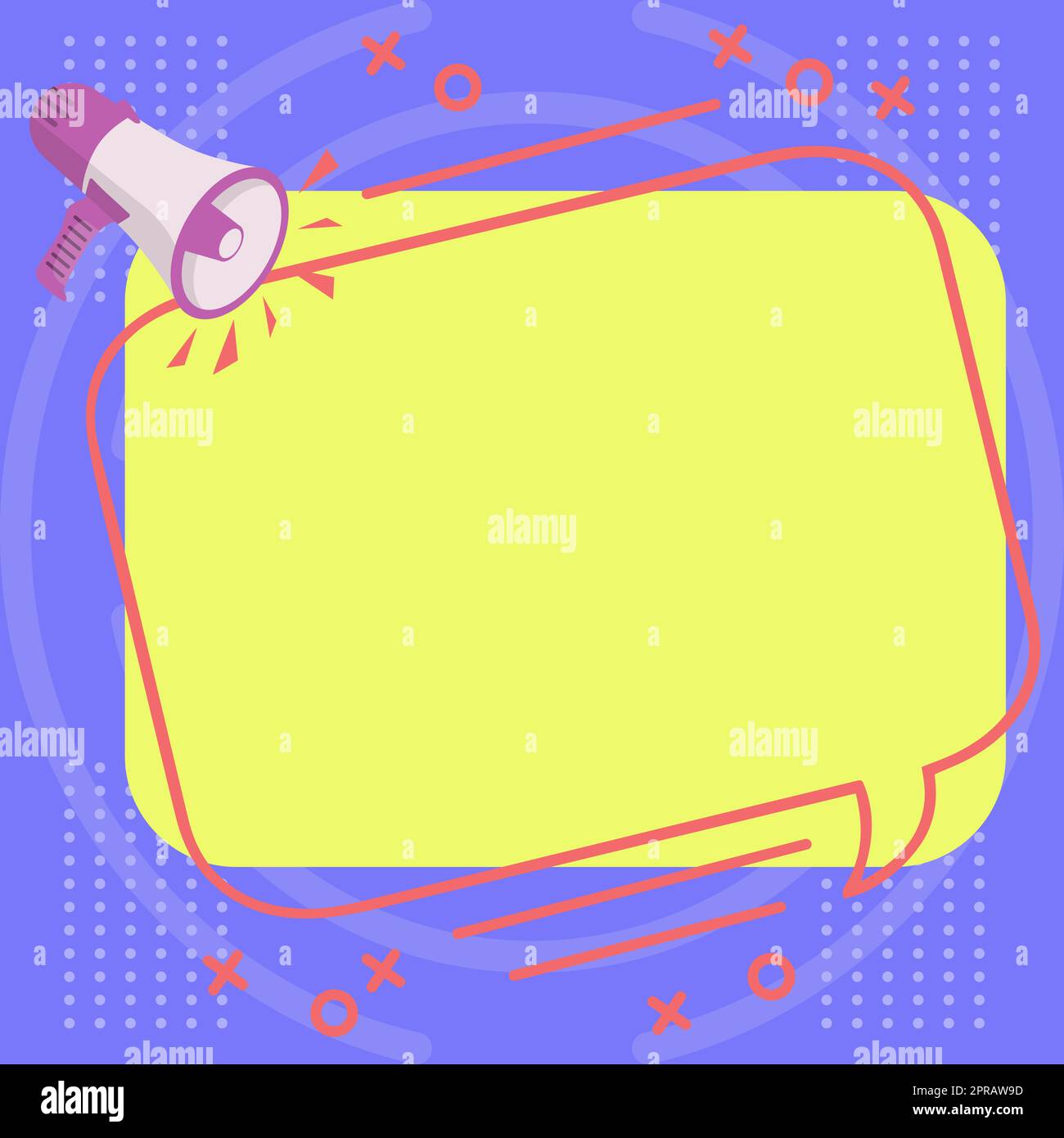 Megaphone Drawing With Conversation Bubble Showing New Announcement ...